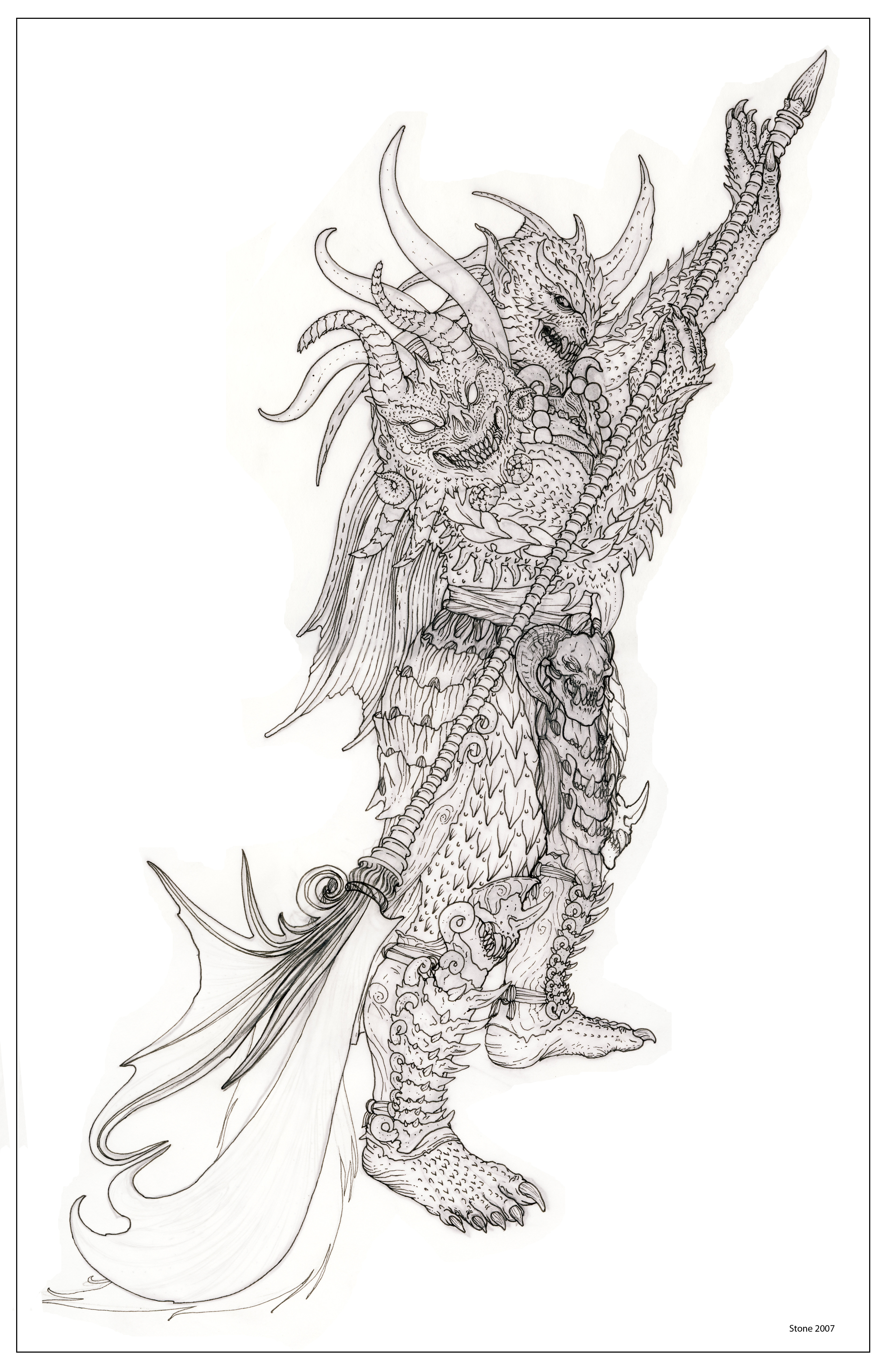 how to draw a dragon man