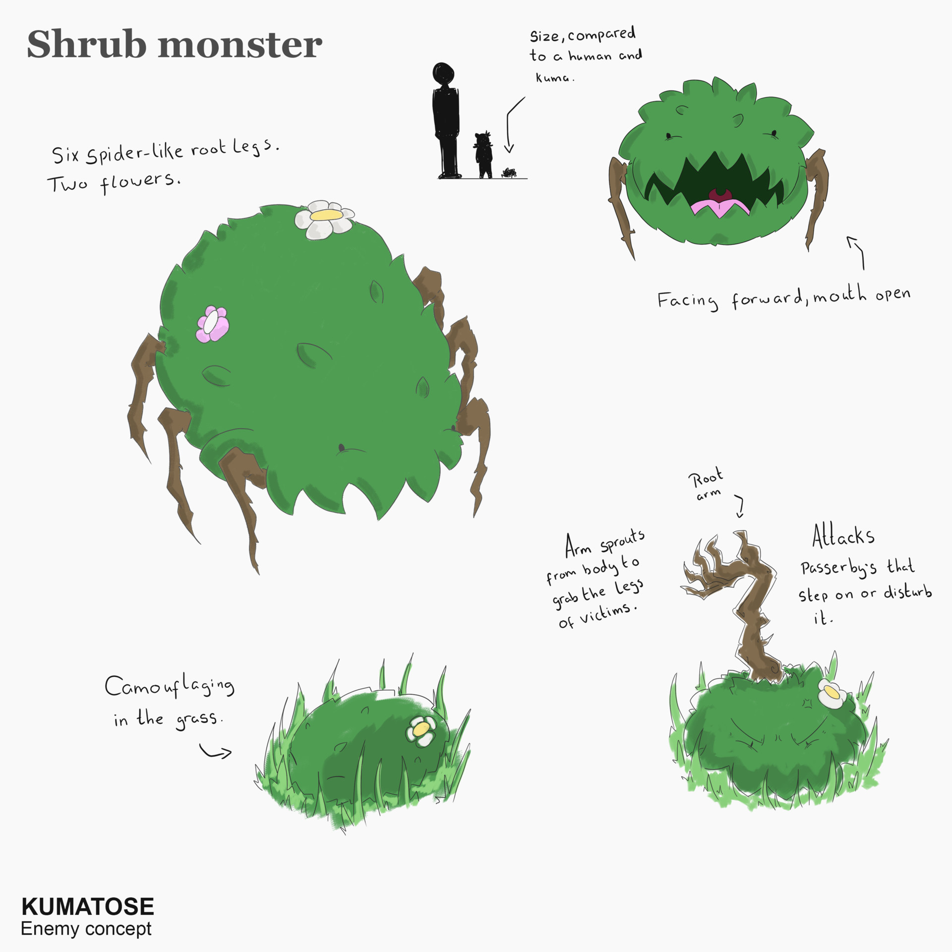 ArtStation - Shrub monster - Kumatose
