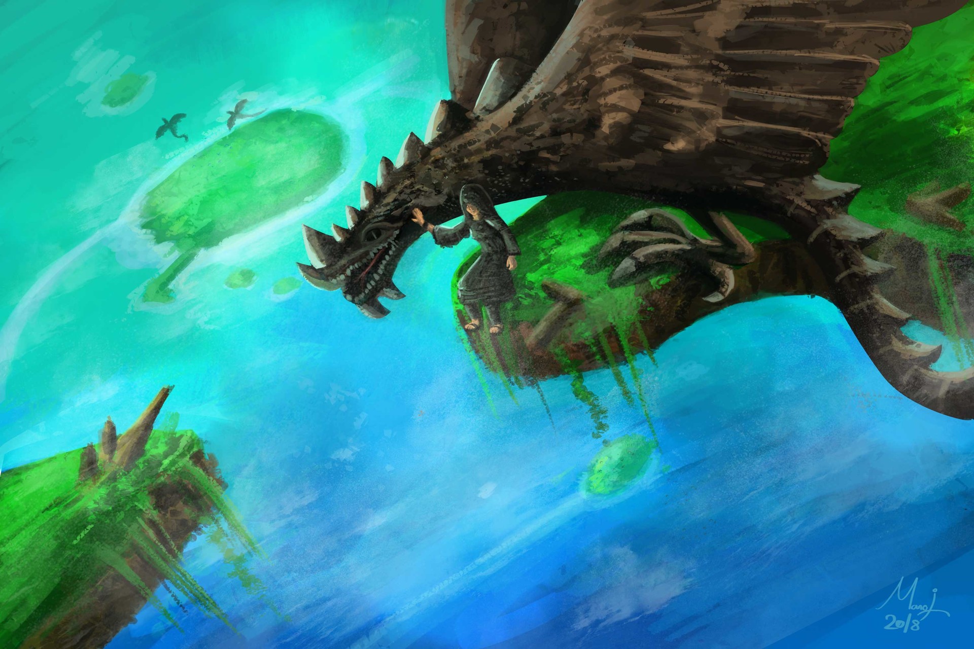 ArtStation - Dragon raider