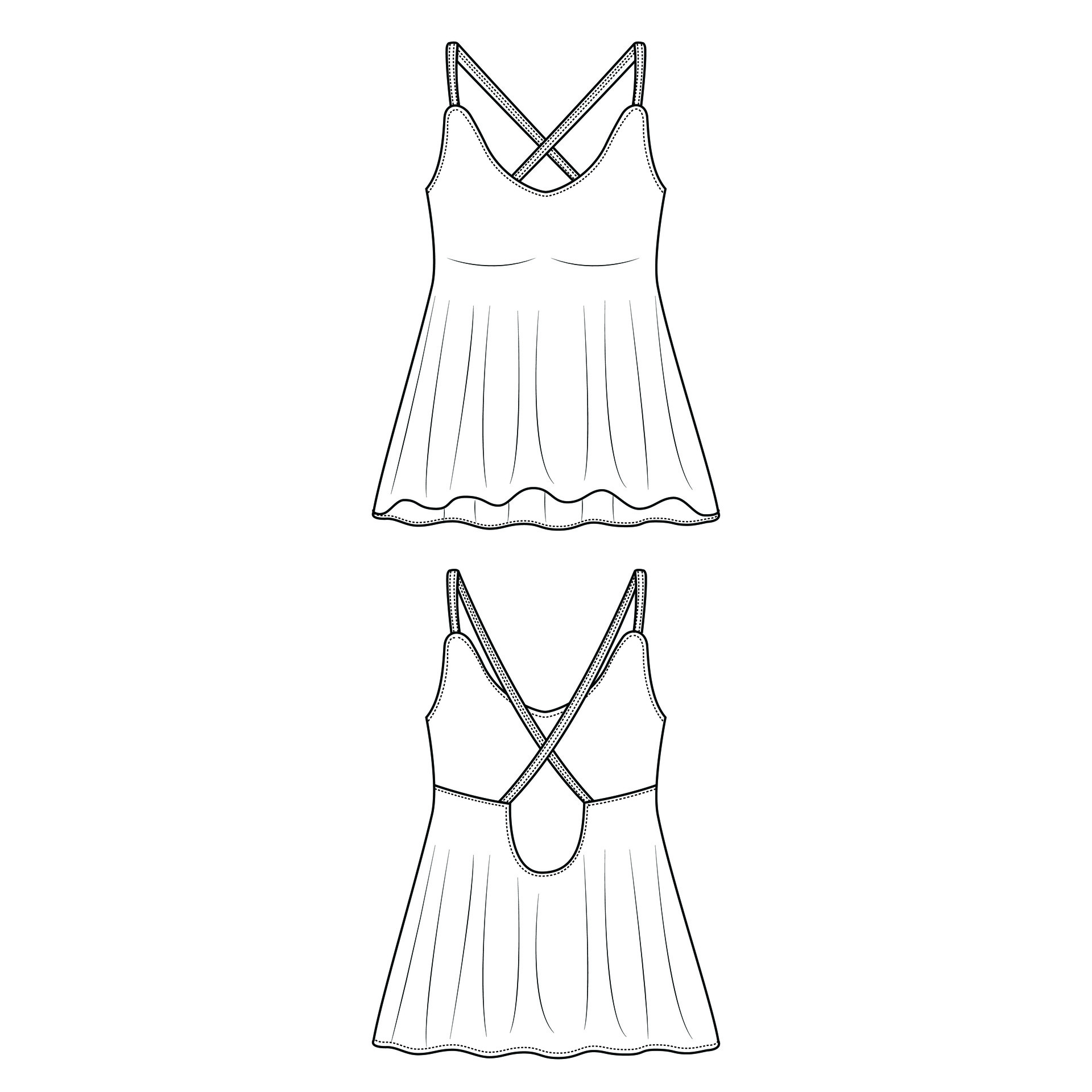 ArtStation - Dress line art