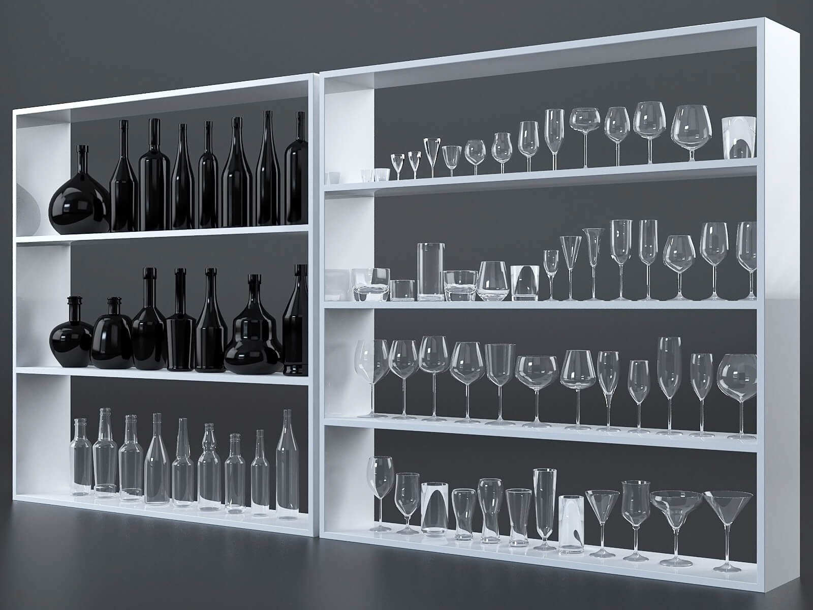 ArtStation - 3D models: glasses and bottles