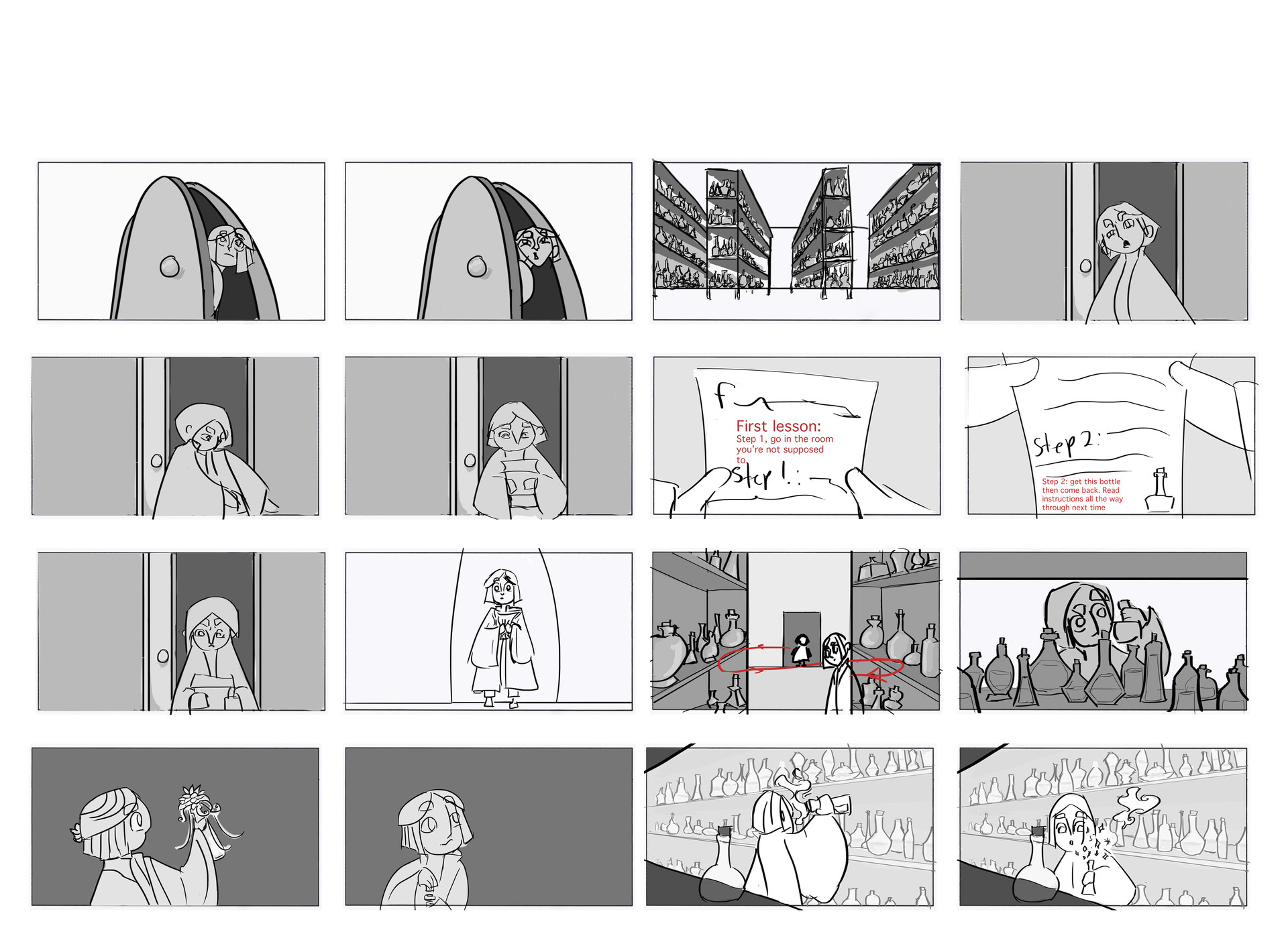 ArtStation - First lesson storyboards