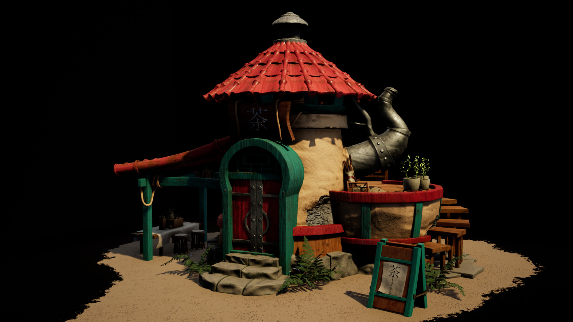 ArtStation - Tea House Rest Stop