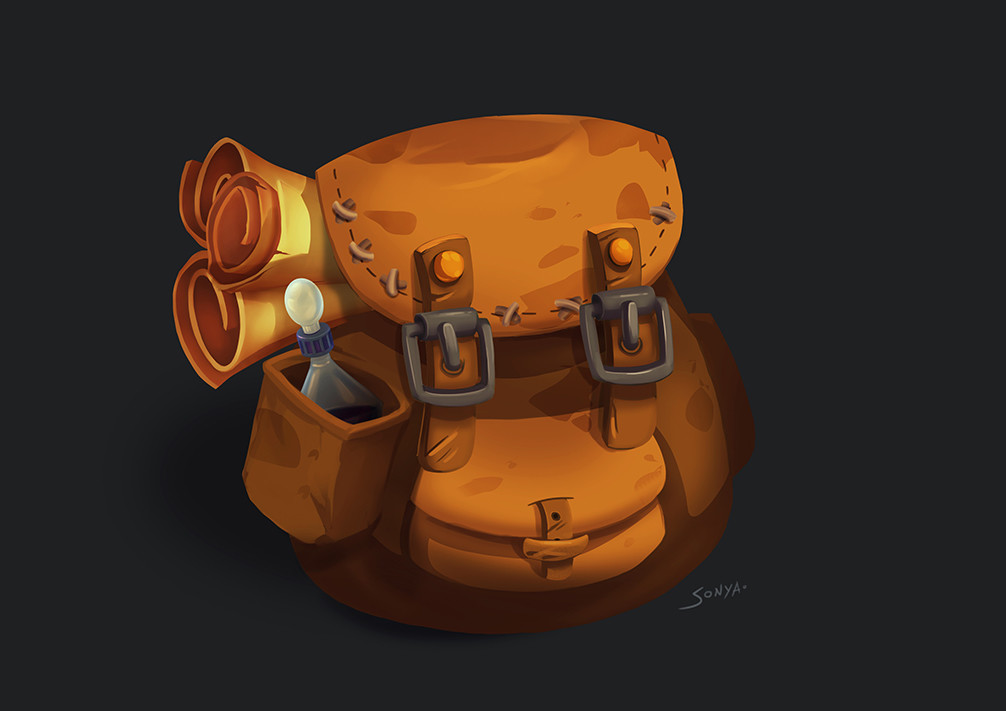 Rpg Backpack Icon ArtStation Bag Icon