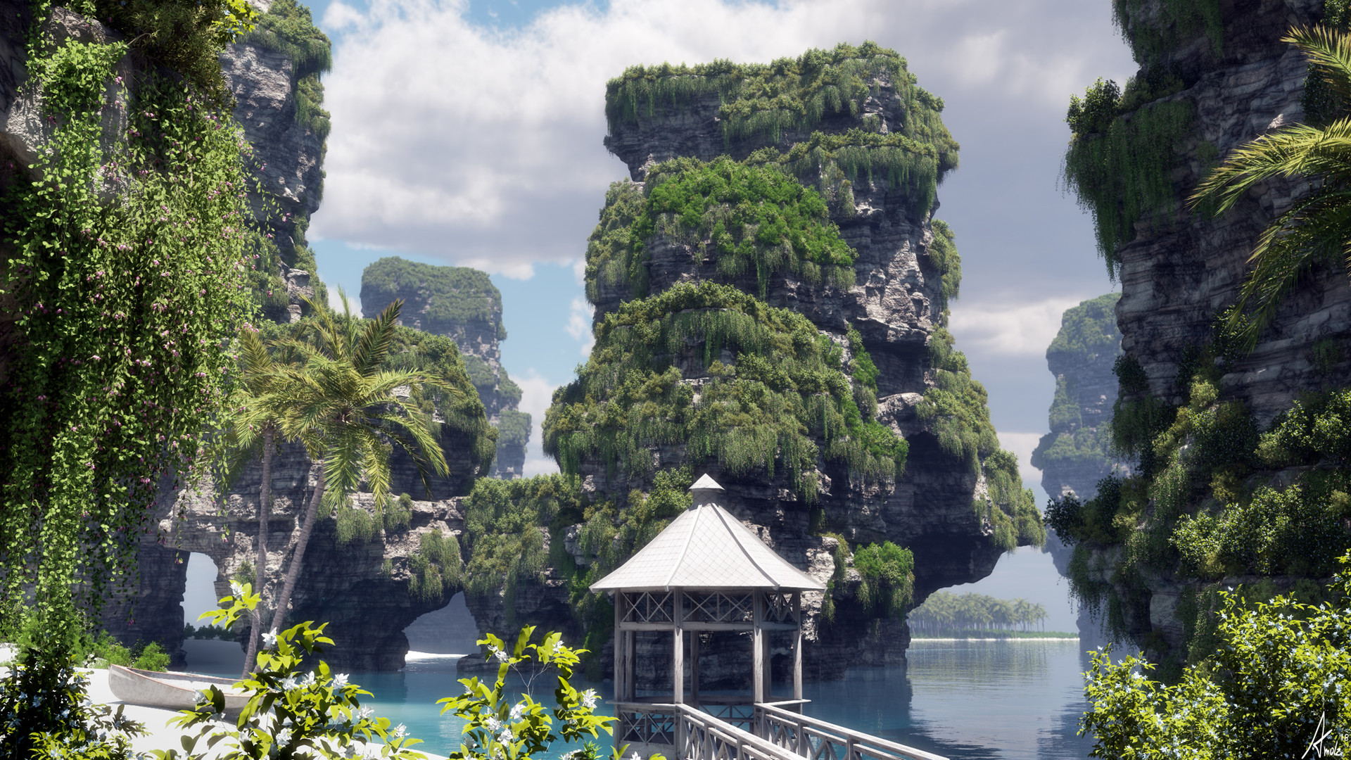ArtStation - Tropical Cliffs
