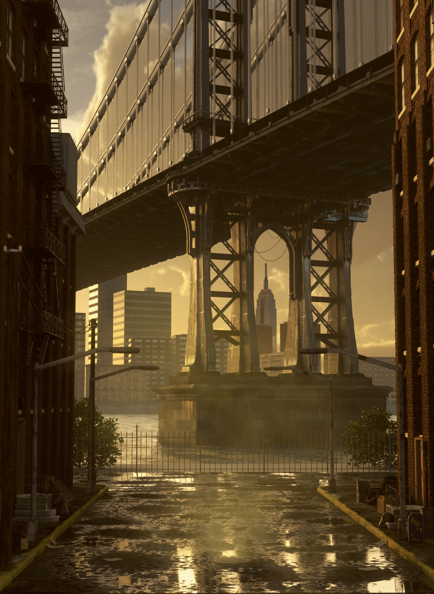ArtStation - Manhattan's Bridge