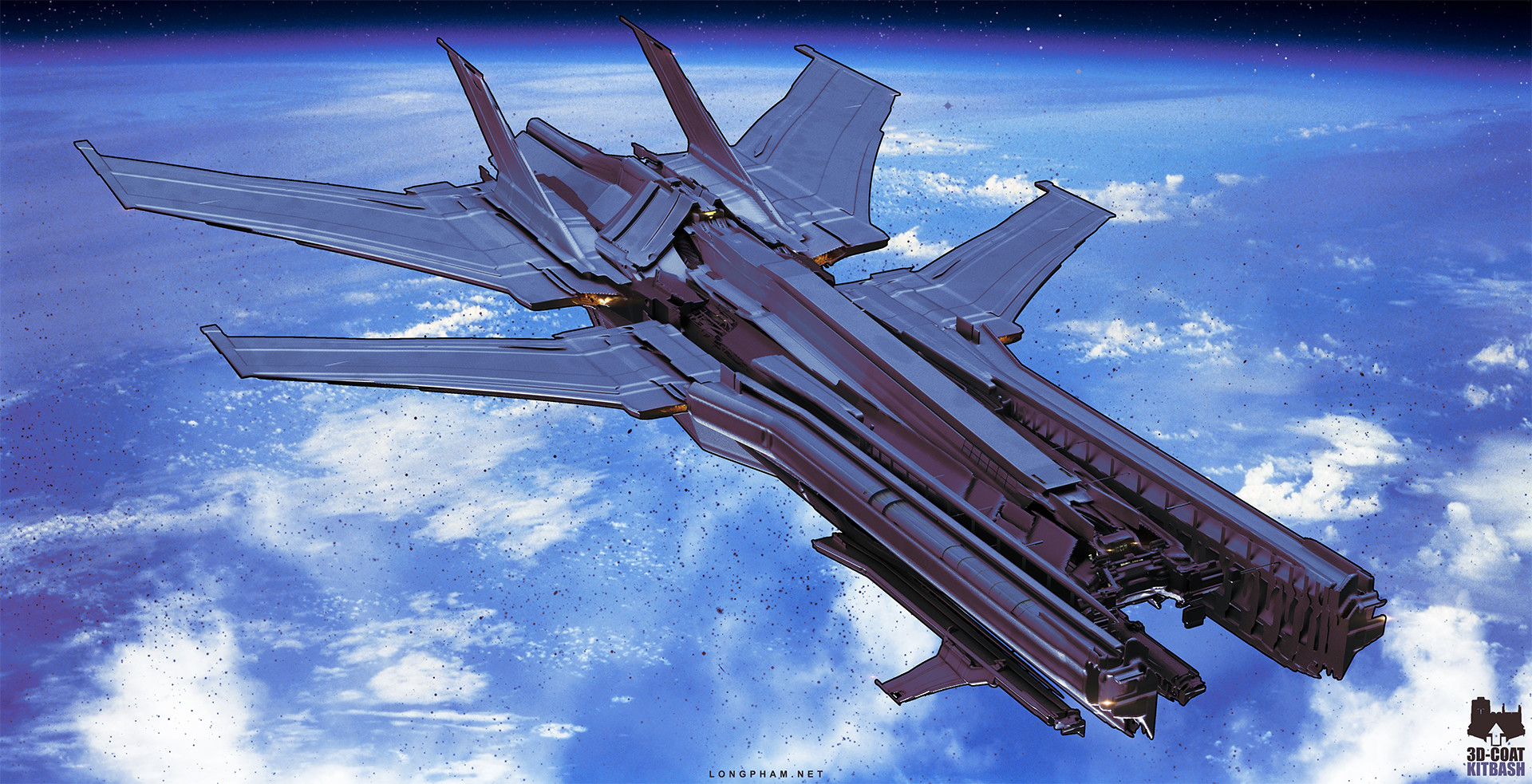 ArtStation - Spaceship - 3DCoat Kitbash