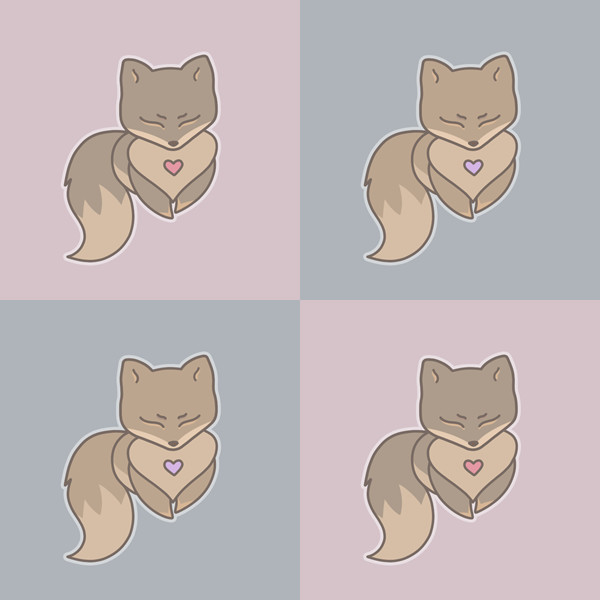 ArtStation - Cute fox Collage
