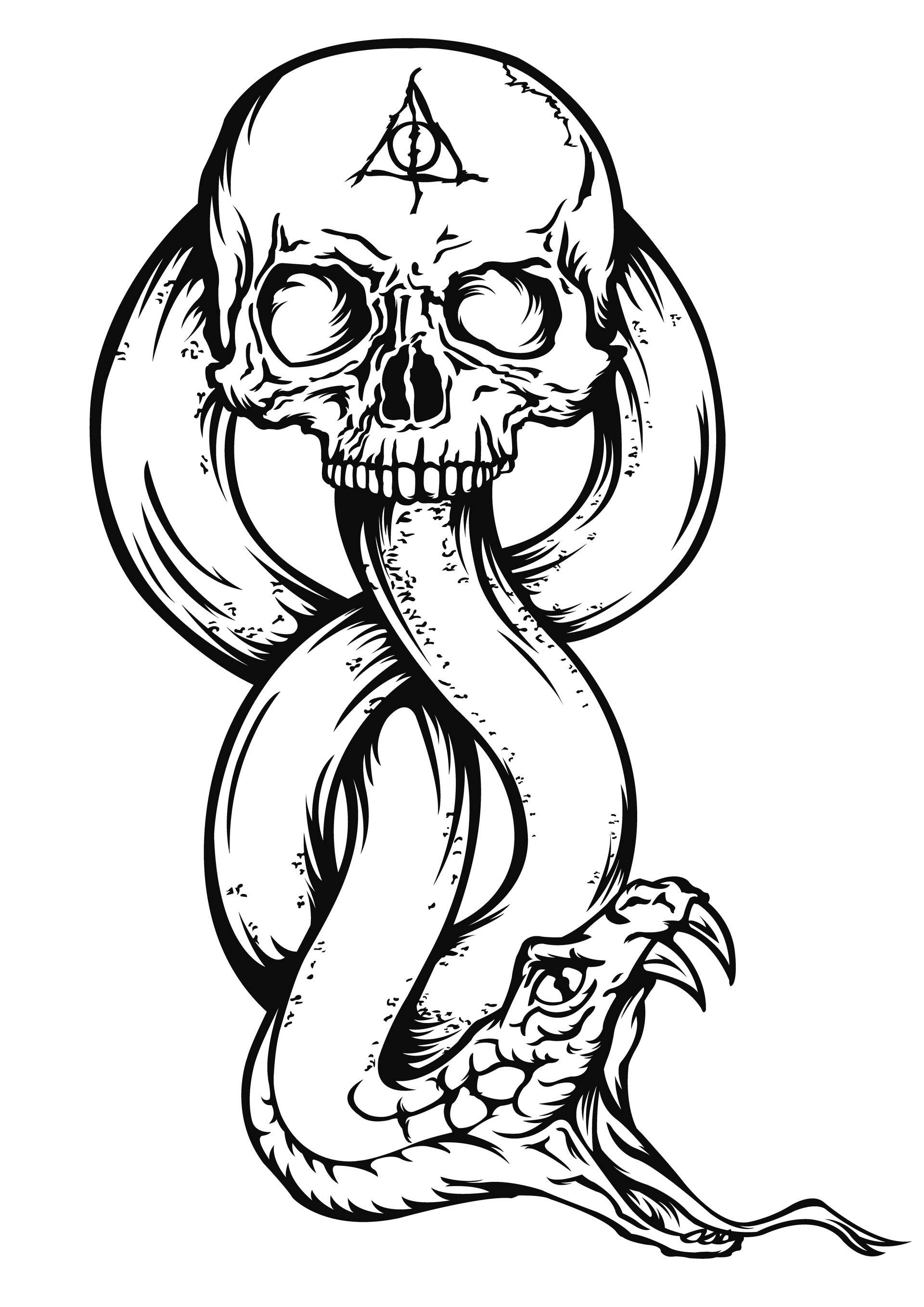 how to draw harry potter dark mark