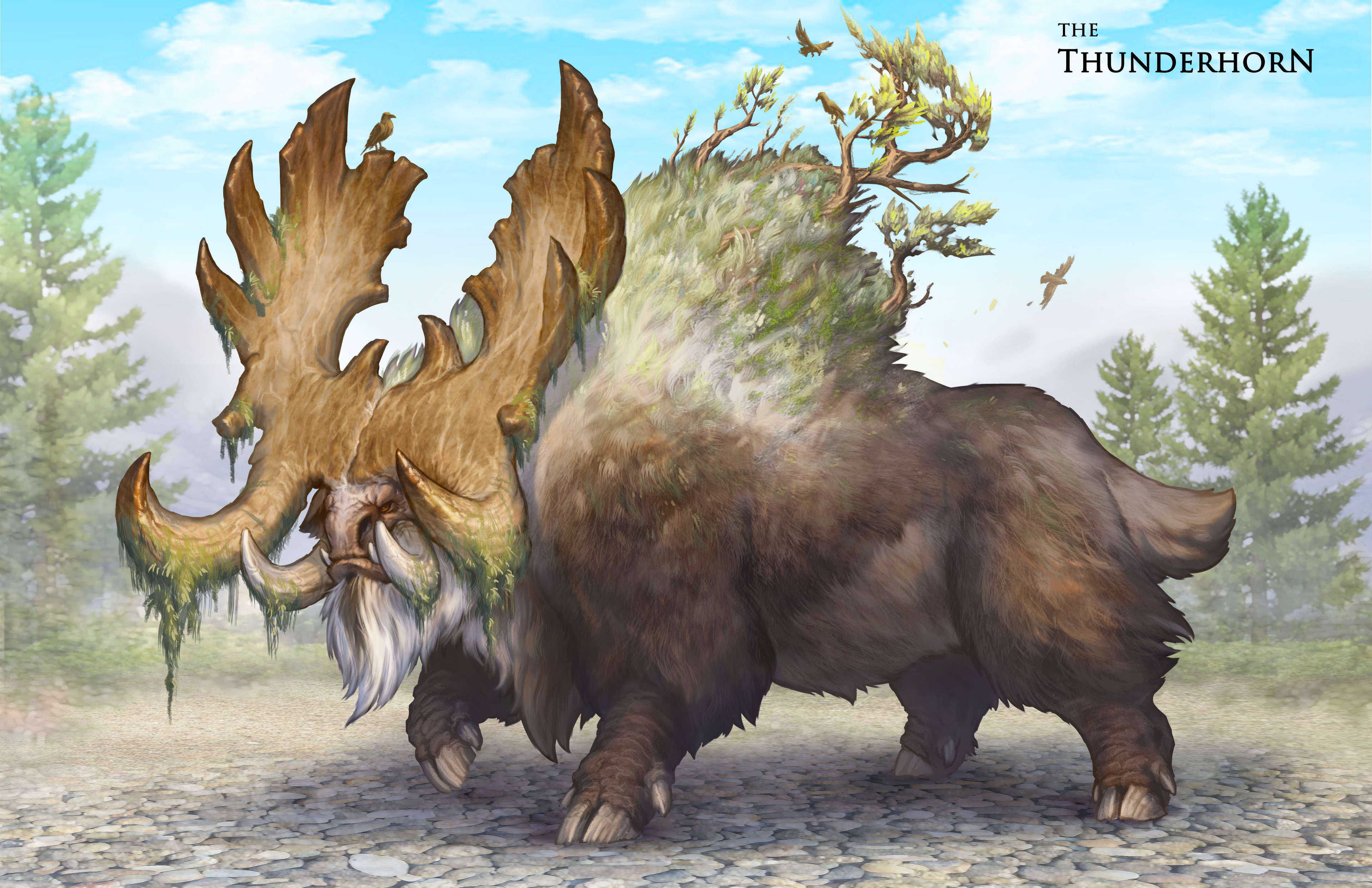 Thunderhorn by David Haire (Trollfeetwalker) : r/ImaginaryBeasts