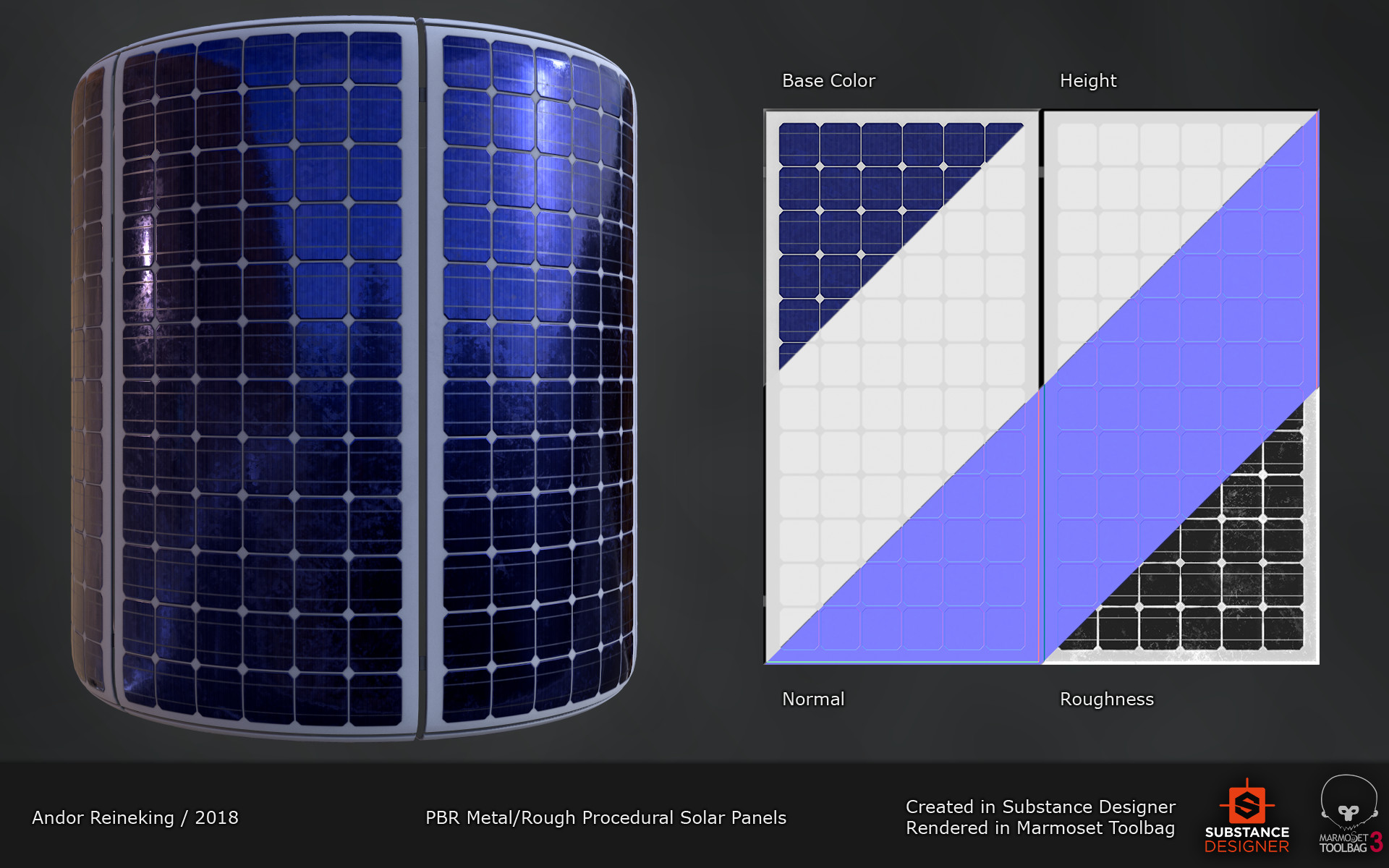 ArtStation - Procedural PBR solar panels