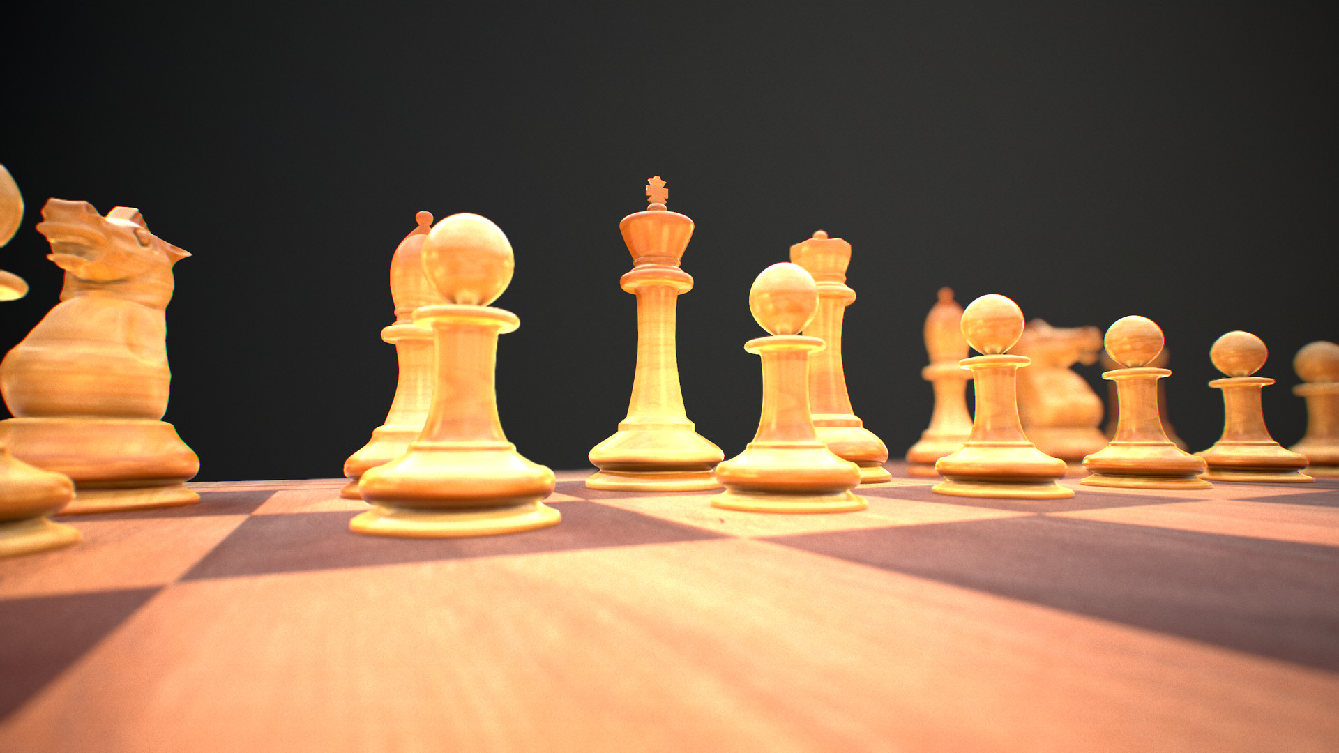 Travis Bridges - Wooden Chess Set: Board and Pieces (7/7)