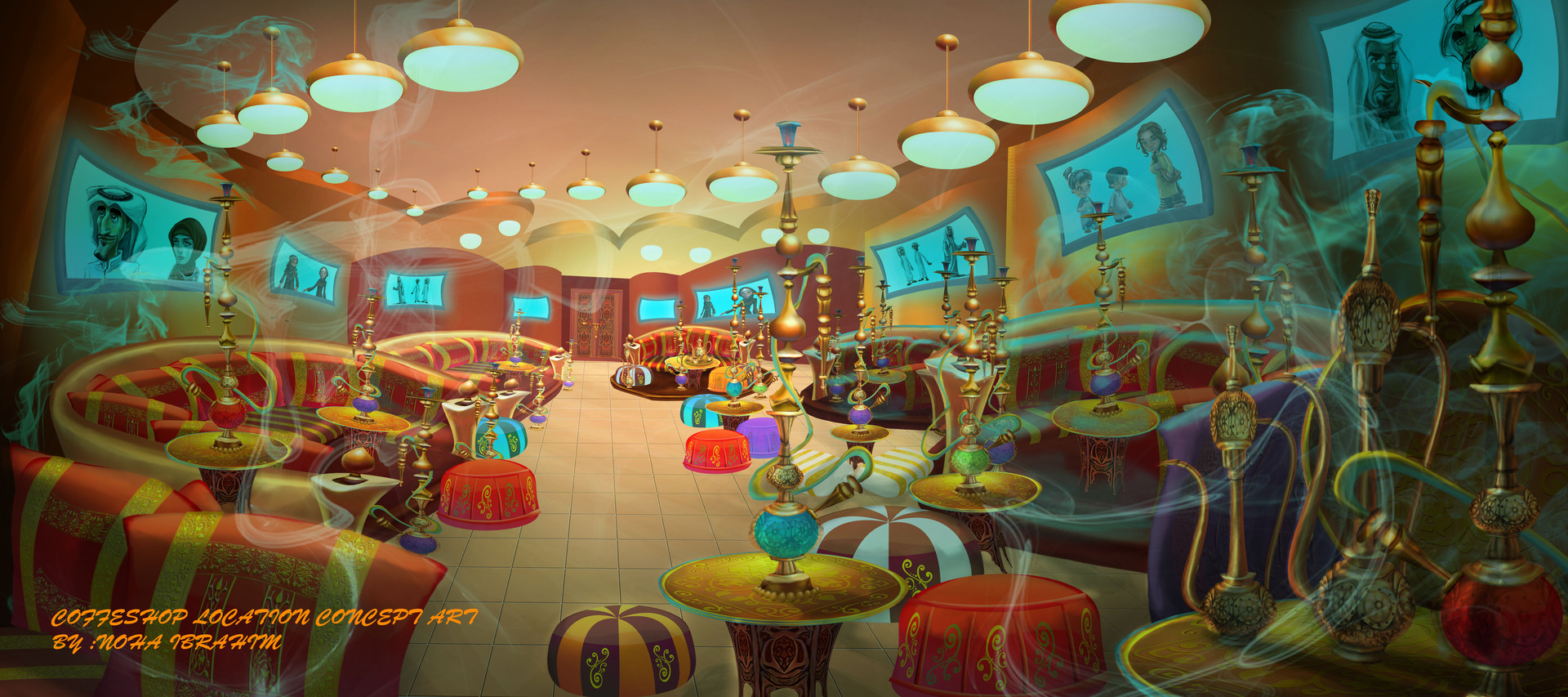 ArtStation - COFFEE SHOP INTERIOR LOCATION CONCEPT ART