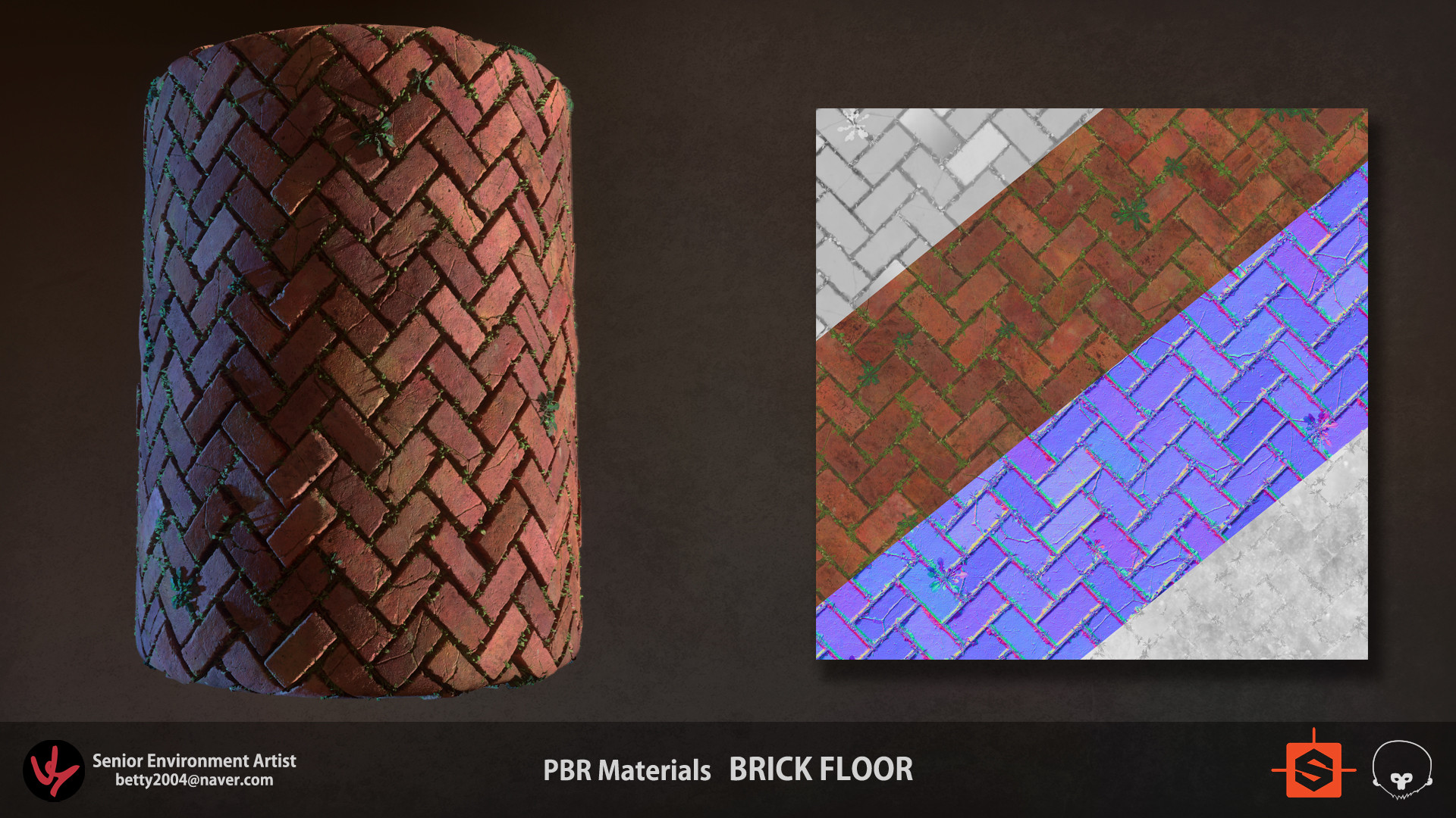 brick floor pbr texture