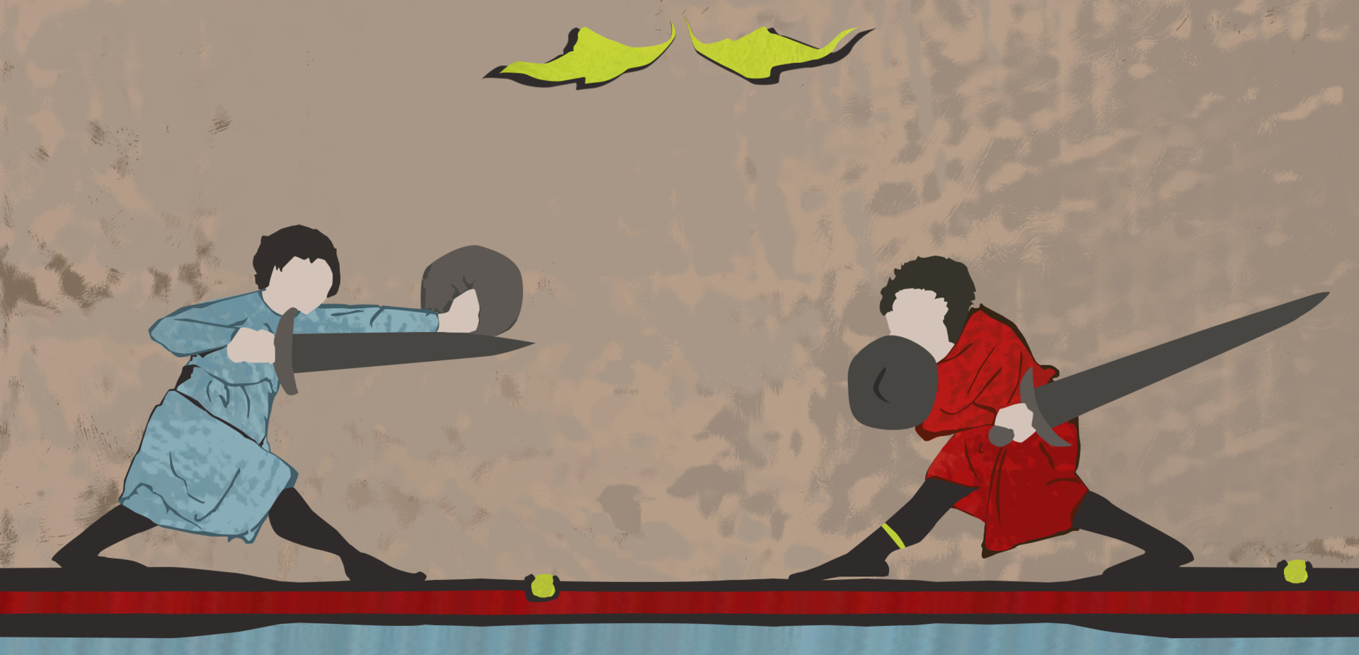 ArtStation - Fencers with sword and buckler - Miniature