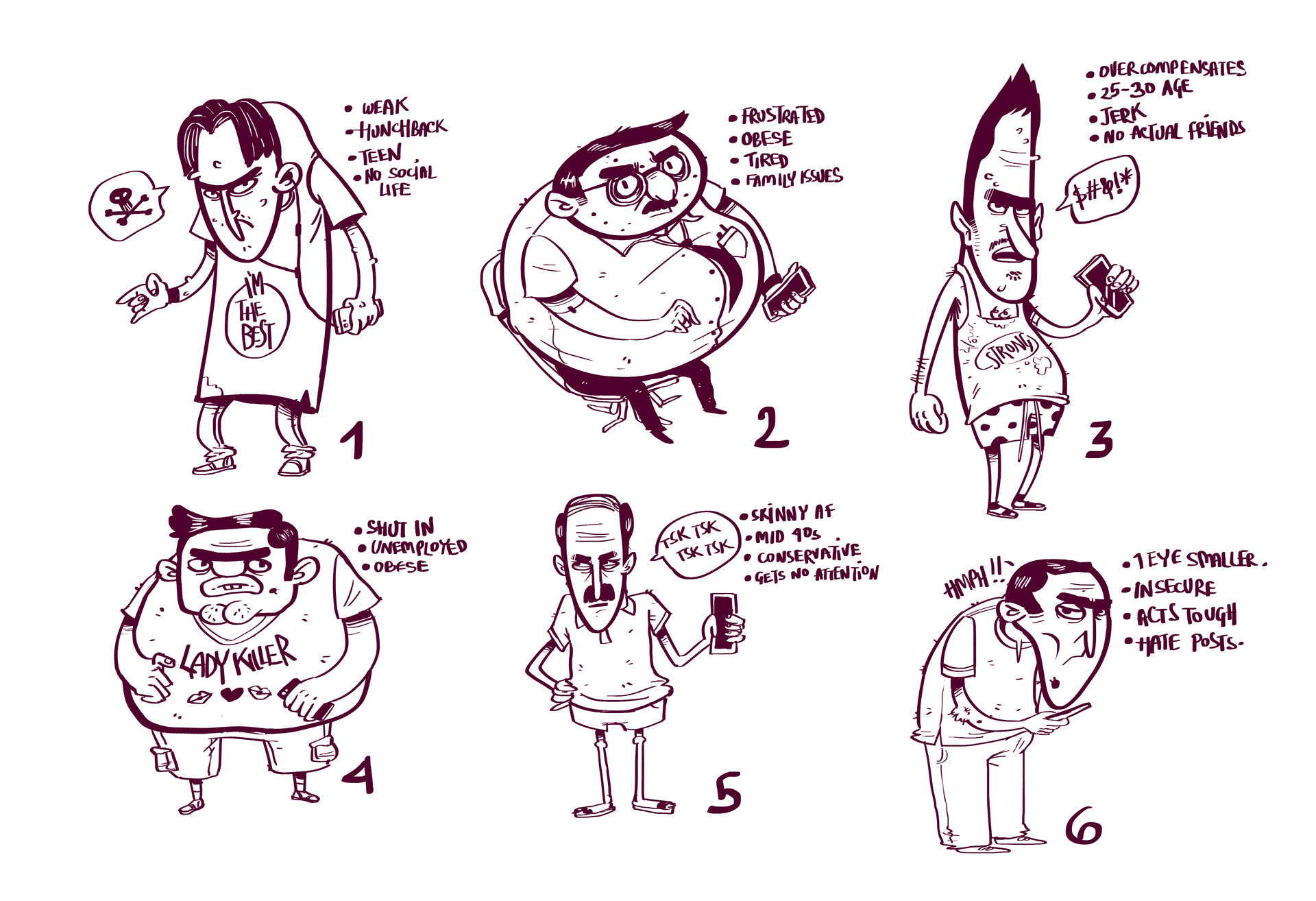 ArtStation - Human Internet troll Character concept. (Rejected)