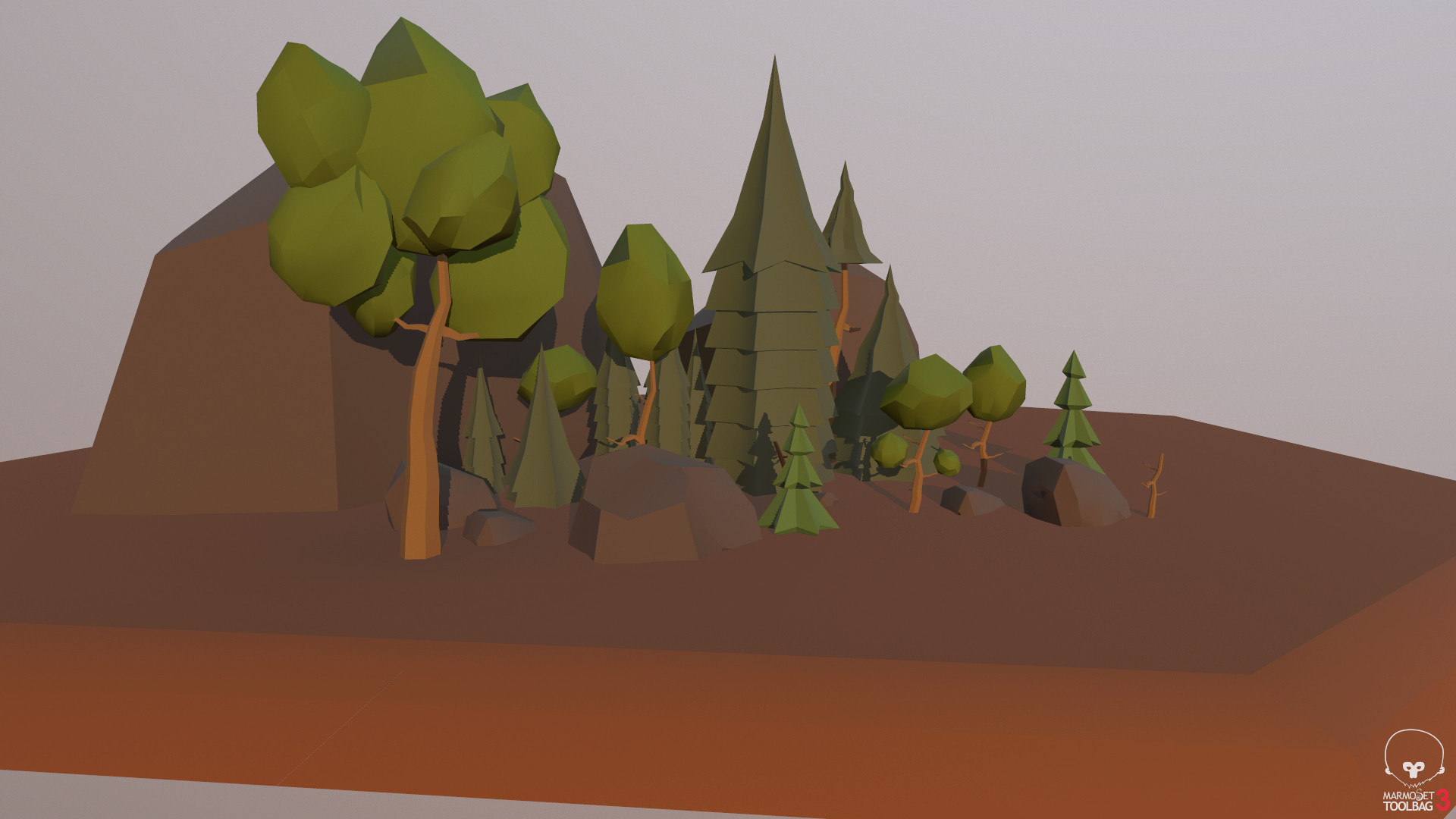 ArtStation - Low poly forest