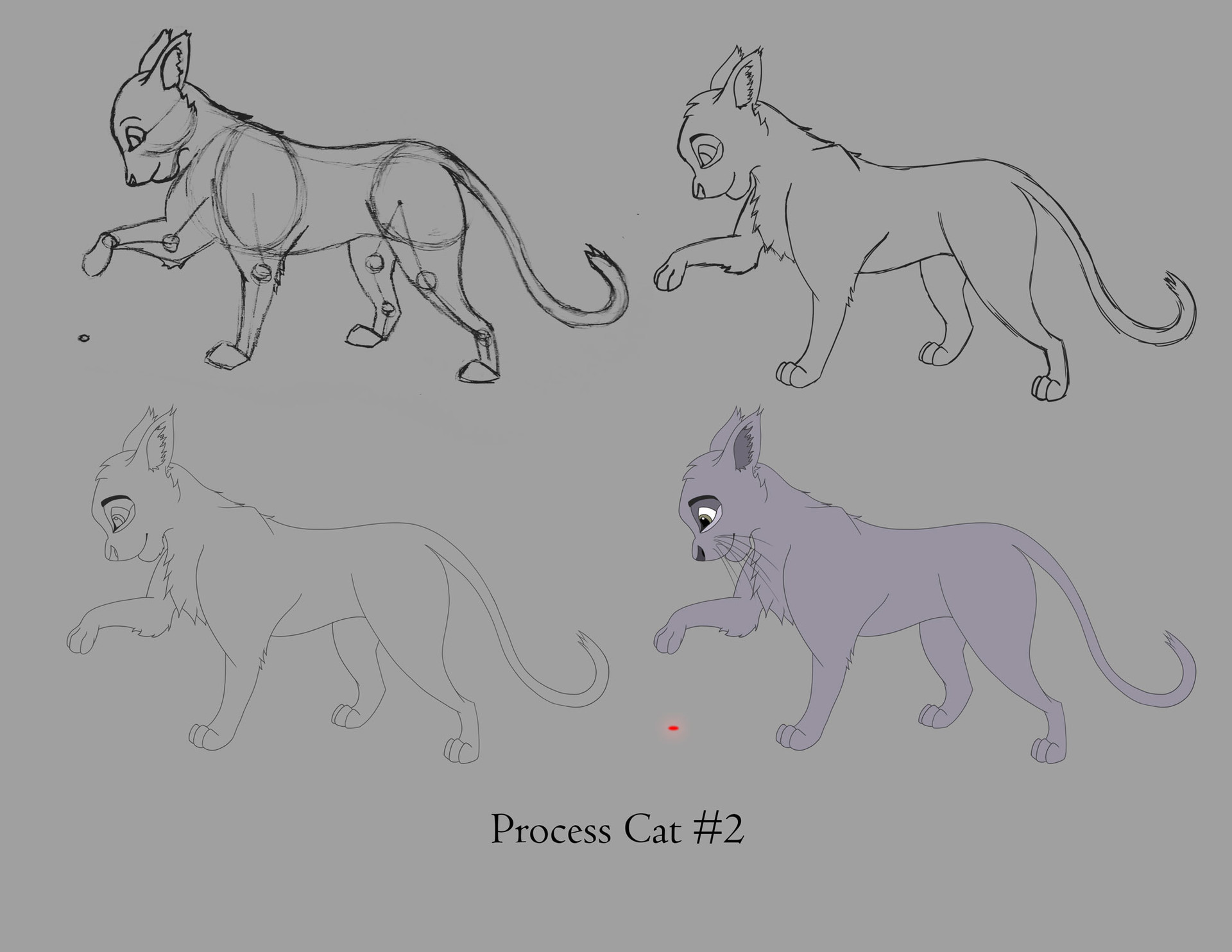 how to draw disney style cats