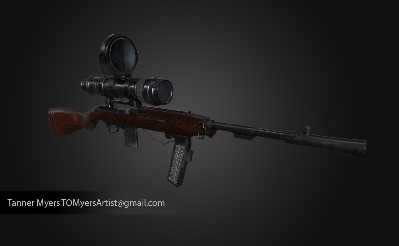 ArtStation - M1 Carbine Rifle with Infrared Scope