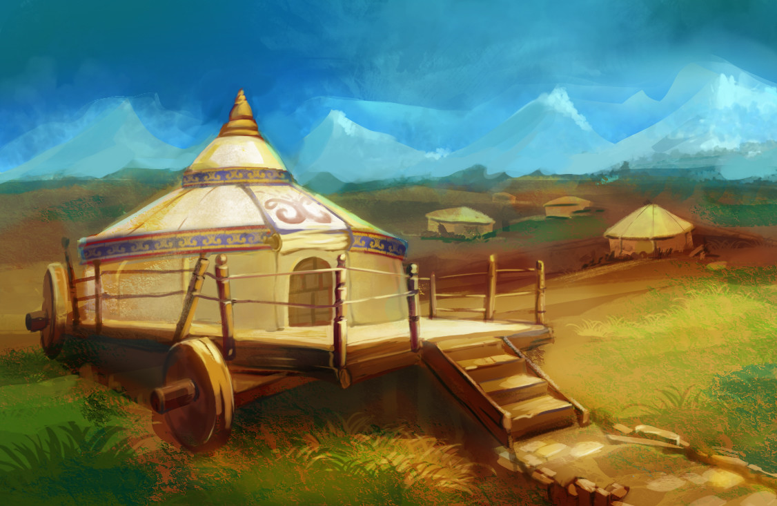ArtStation - the Yurt of the nomads. environment