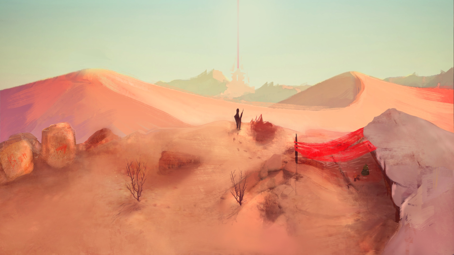 ArtStation - Desert Environment Sketch