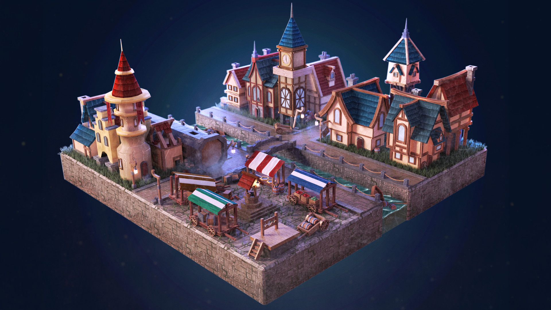 ArtStation - Isometric Village