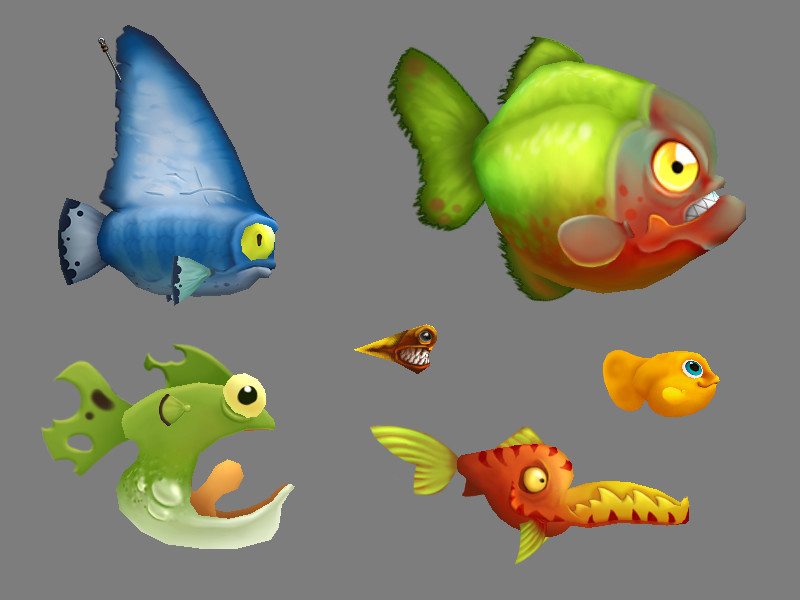 ArtStation - Low Polygon fish for realtime