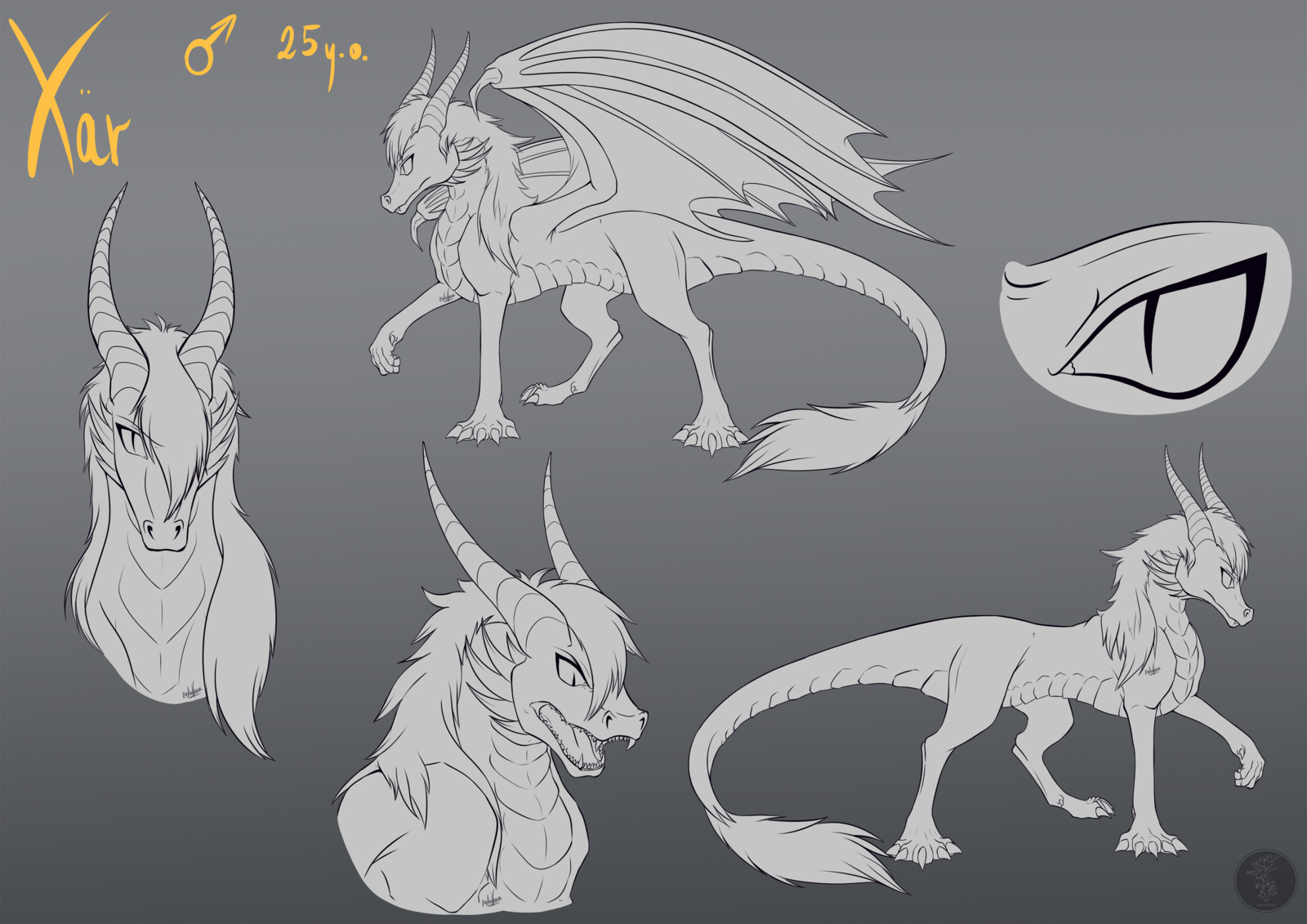 Ann Varcon - Xar - Character design - Reference Sheet