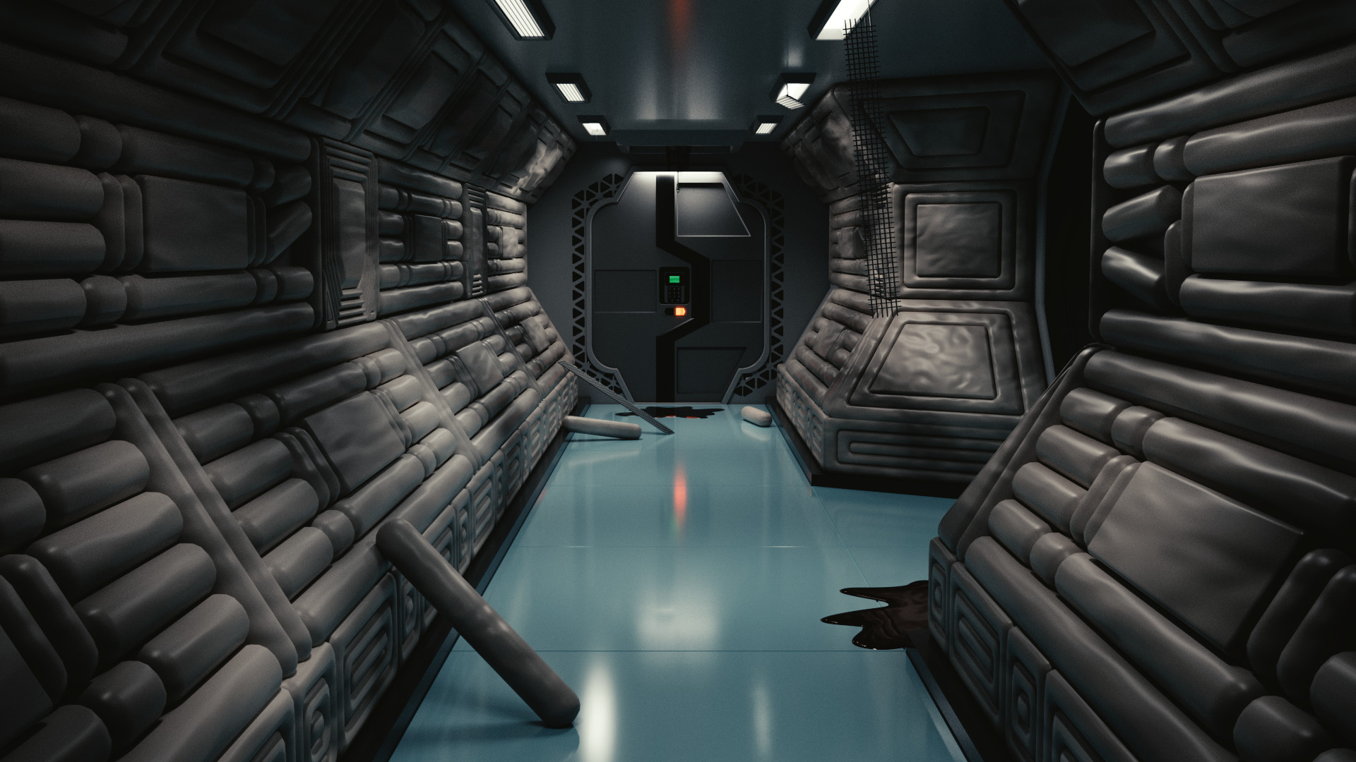 Alien Spaceship Corridor