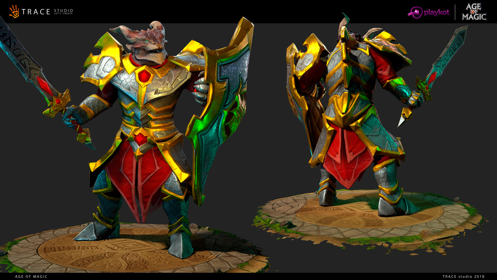 TRACE studio - In-game character for Age of Magic: Rogar