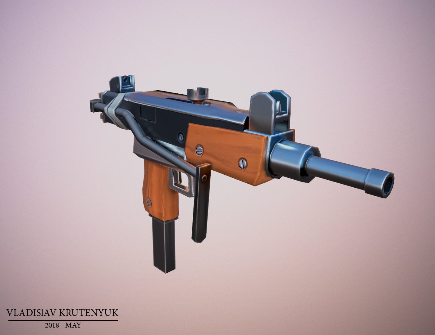 Vlad Krutenyuk - UZI - Stylized & Cartoon Submachine gun