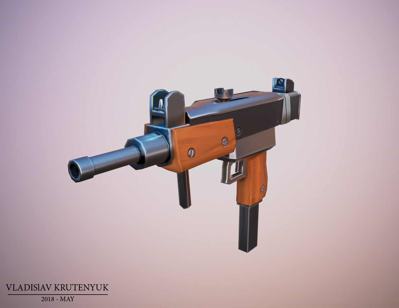 Vlad Krutenyuk - UZI - Stylized & Cartoon Submachine gun