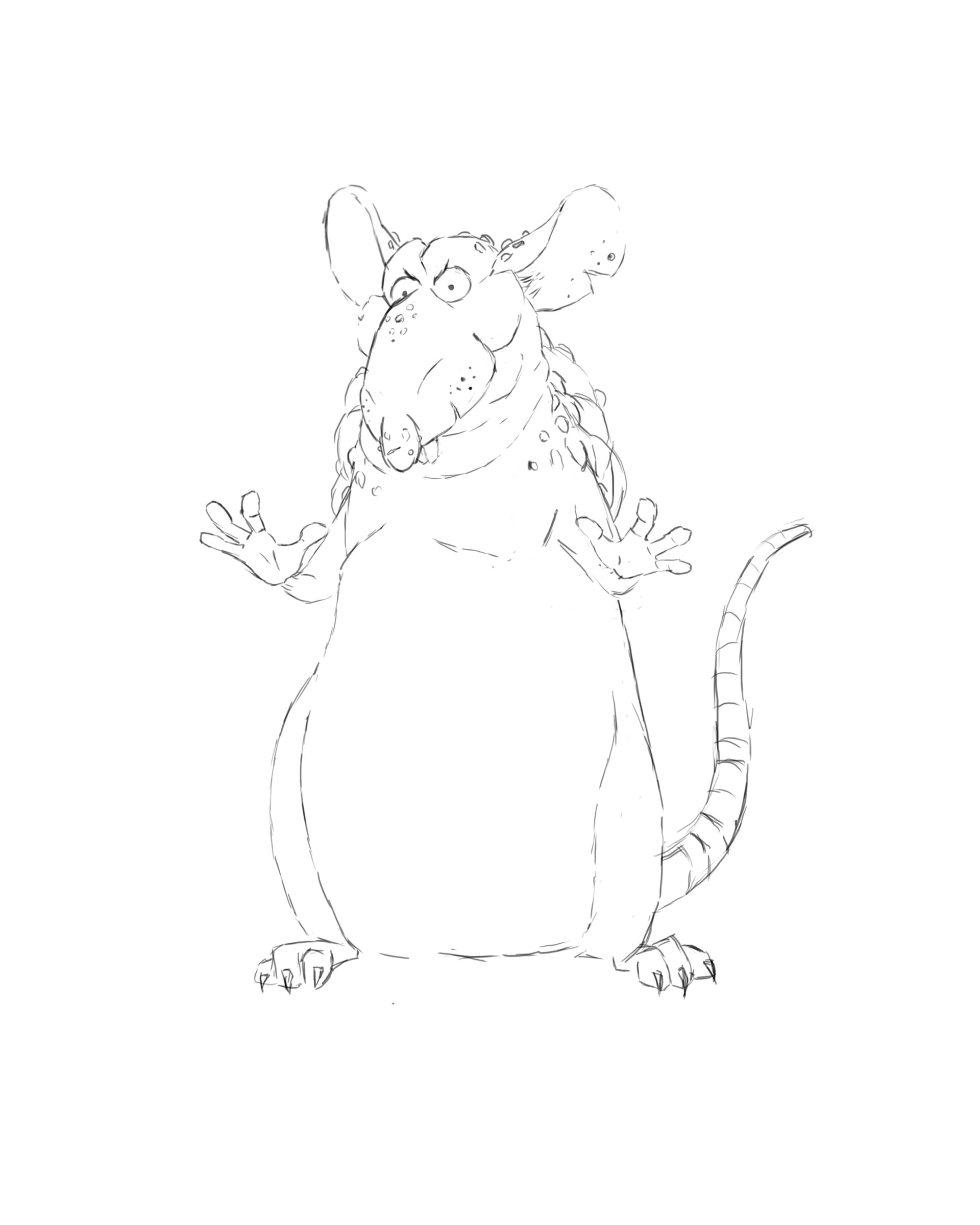 how to draw monster rat