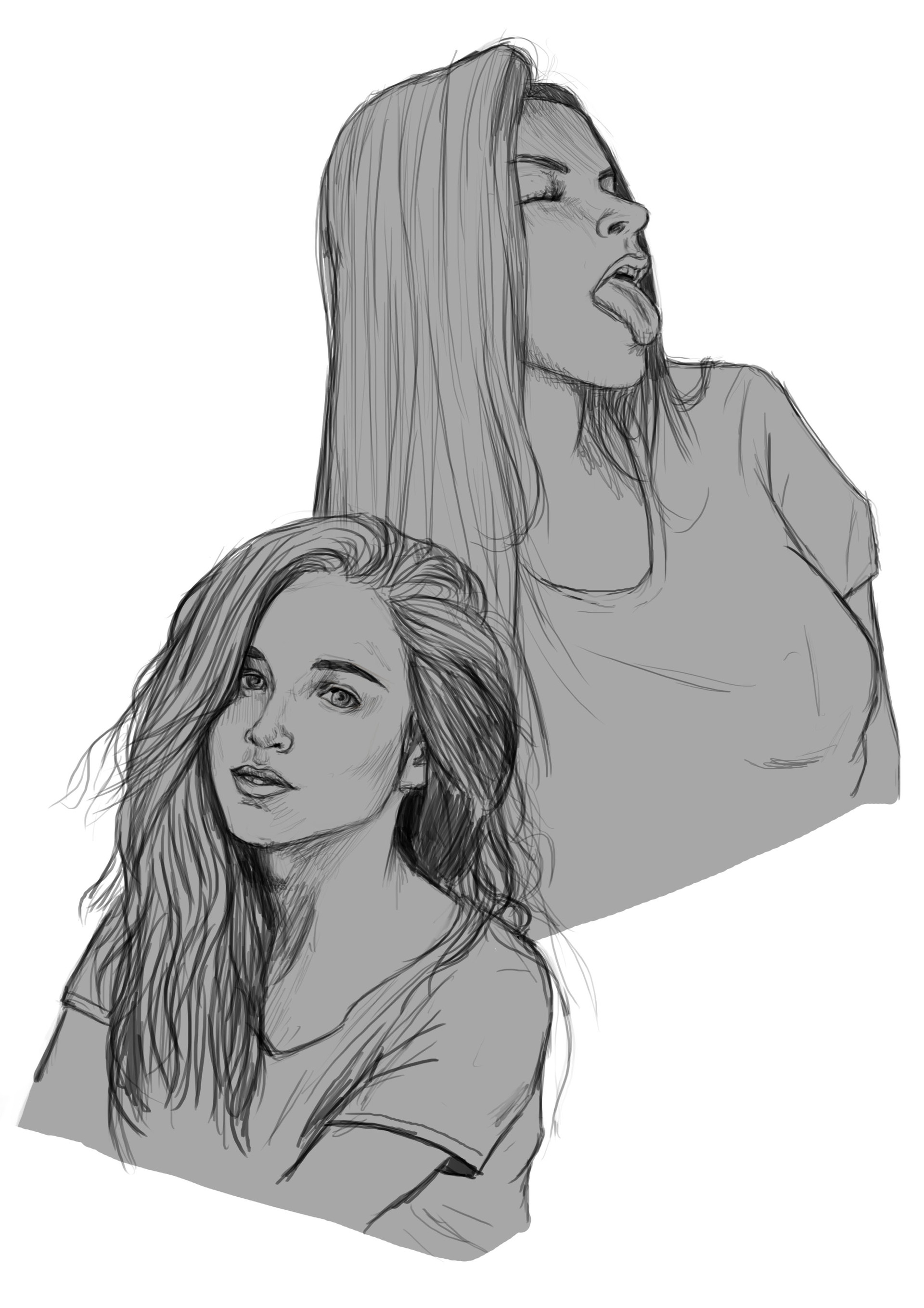 ArtStation - girls- practice