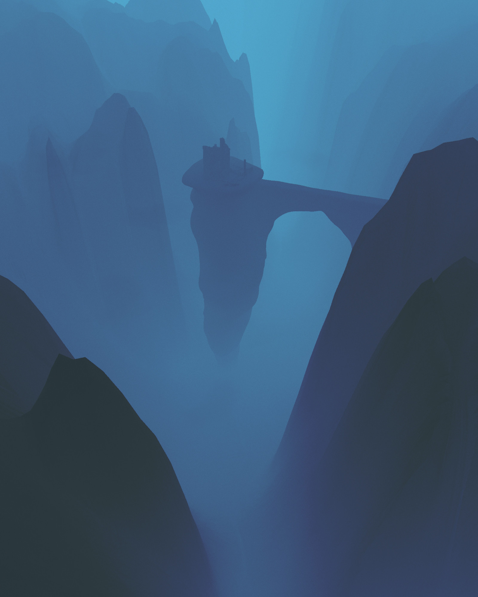 ArtStation - W.I.P Mountain abyss