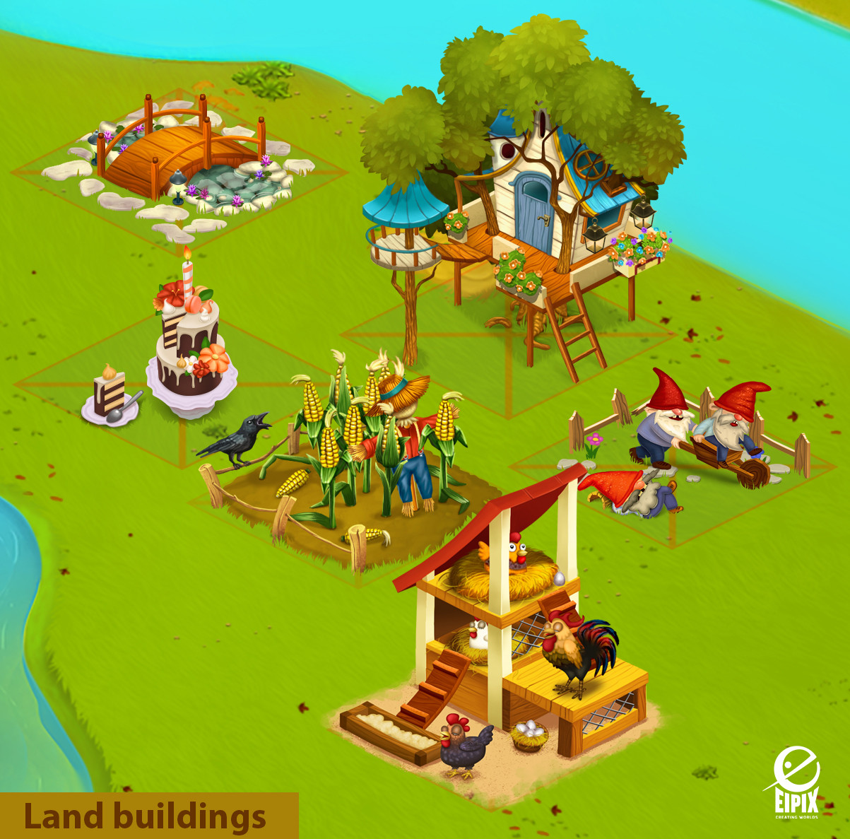 Marina Armuš - Buildings done for the "Farm Slam" - Match 3 & Build by ...