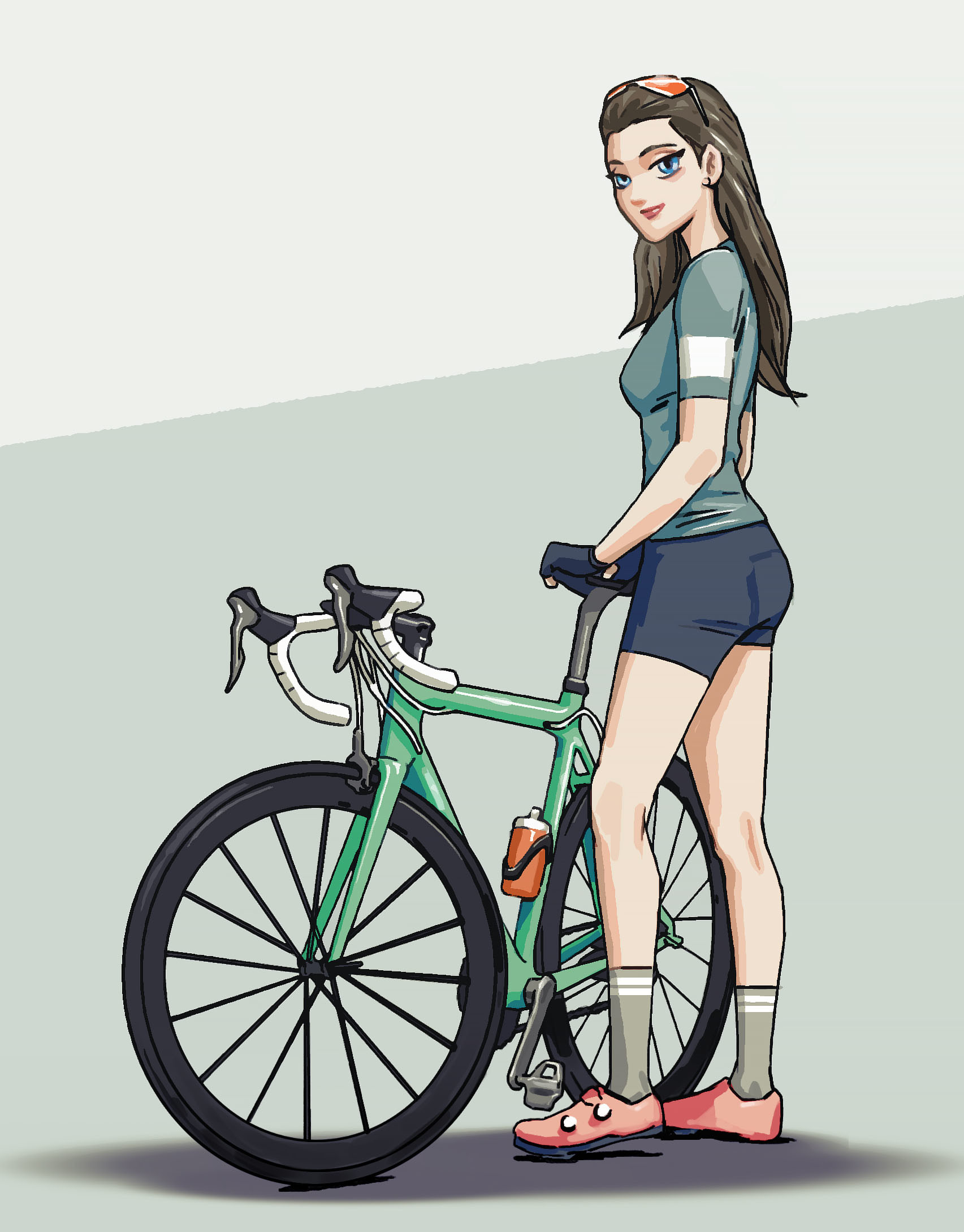 ArtStation - Girl and Bike