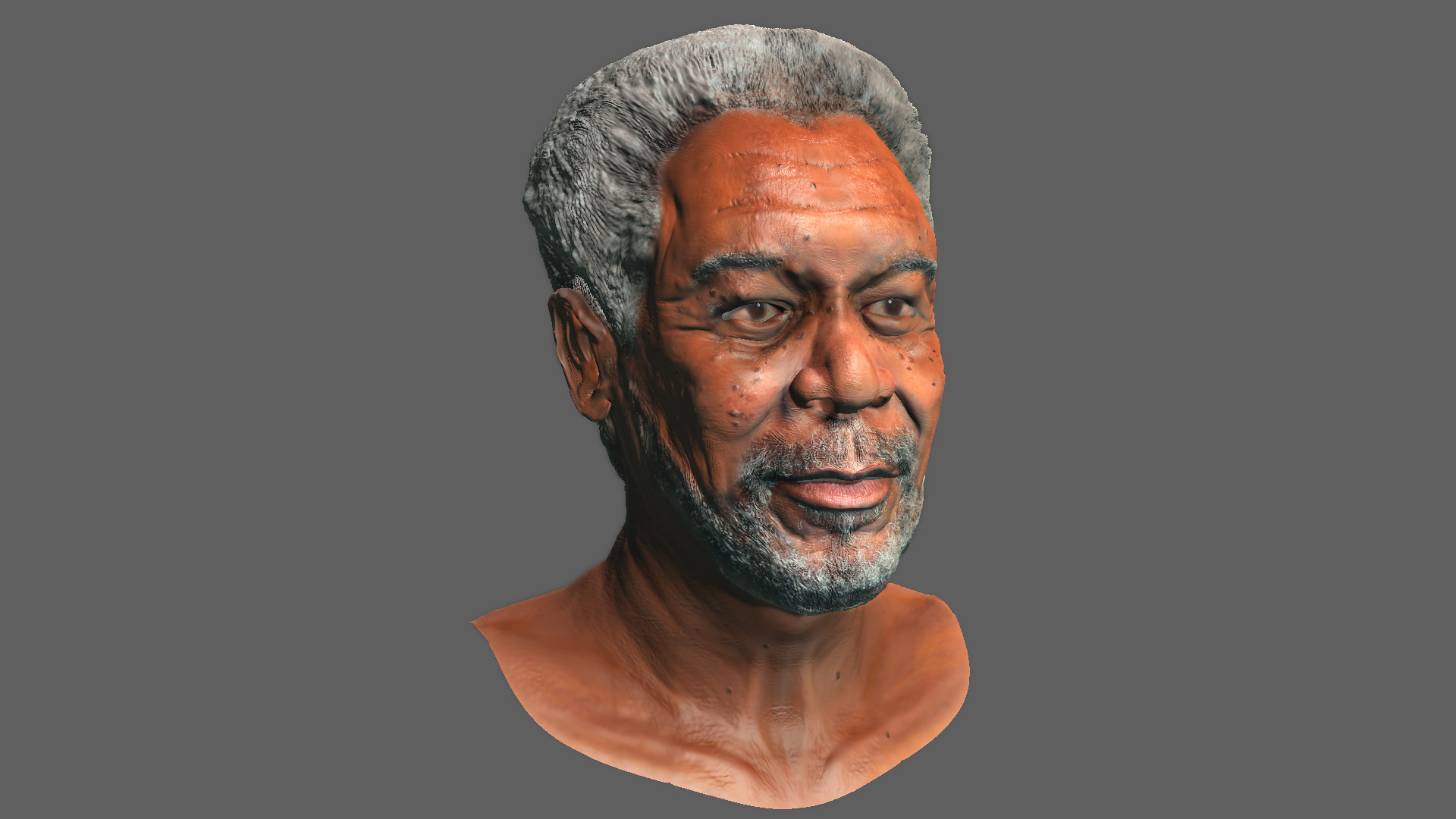 ArtStation - Morgan Freeman - Bust
