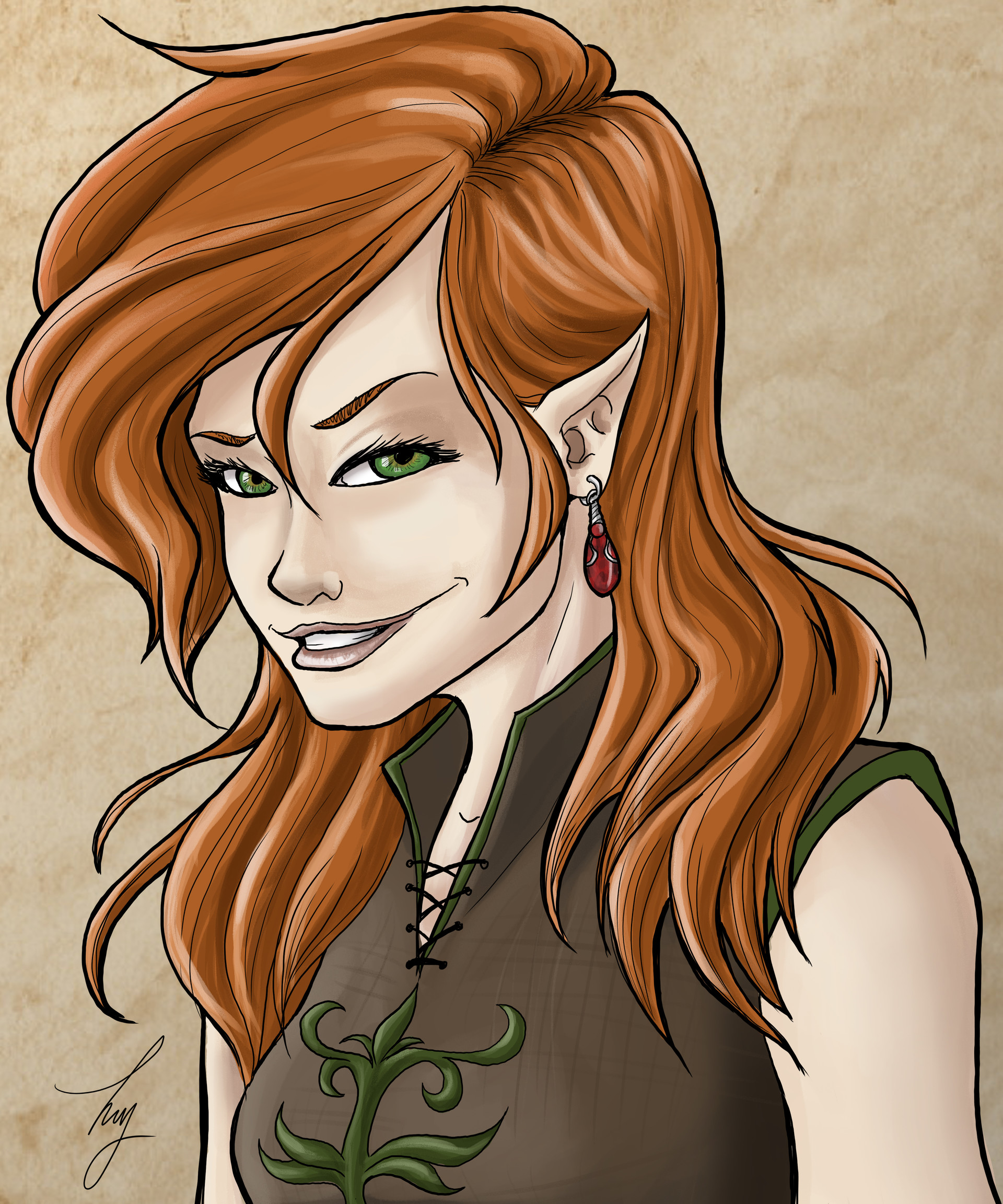 ArtStation - Wood Elf Druid Portrait