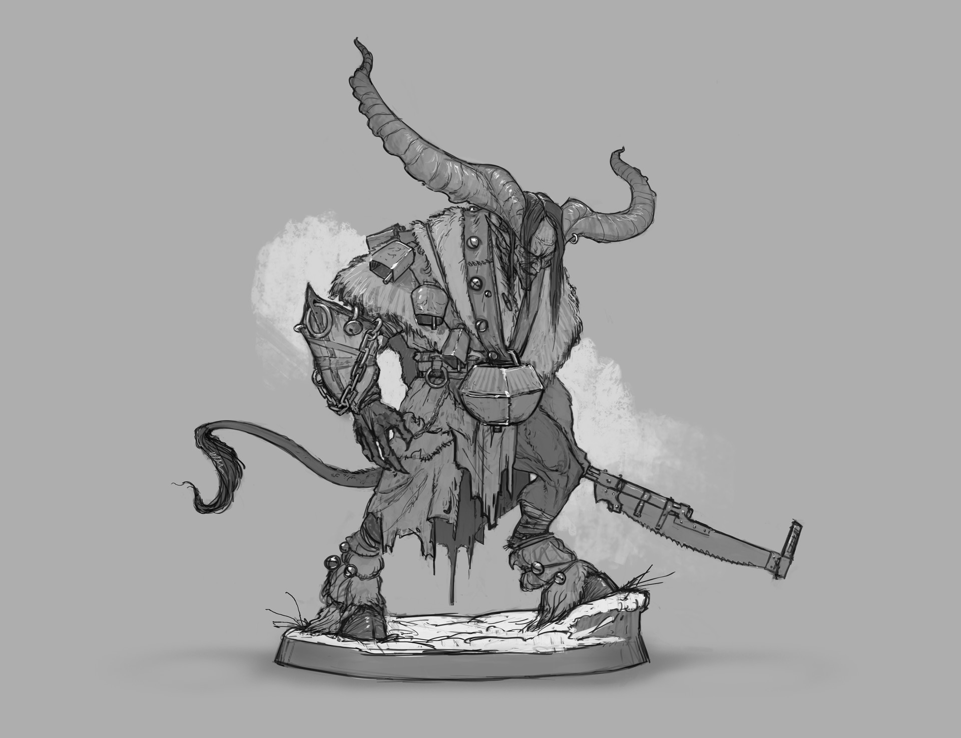 ArtStation - Krampus miniature concept