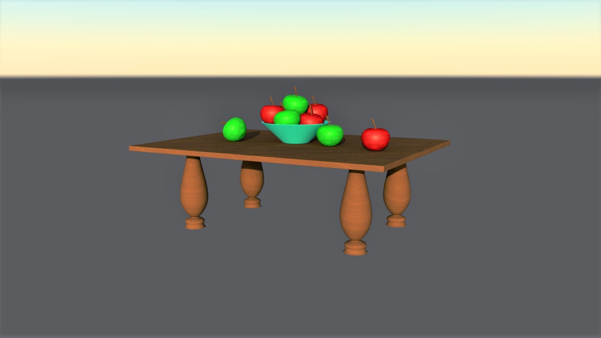 ArtStation - Table with Apples.
