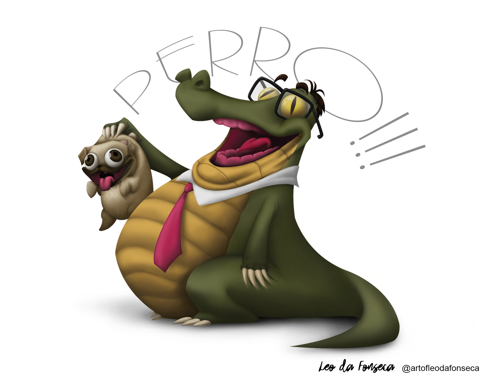 ArtStation - Toothless Alligator and the dog