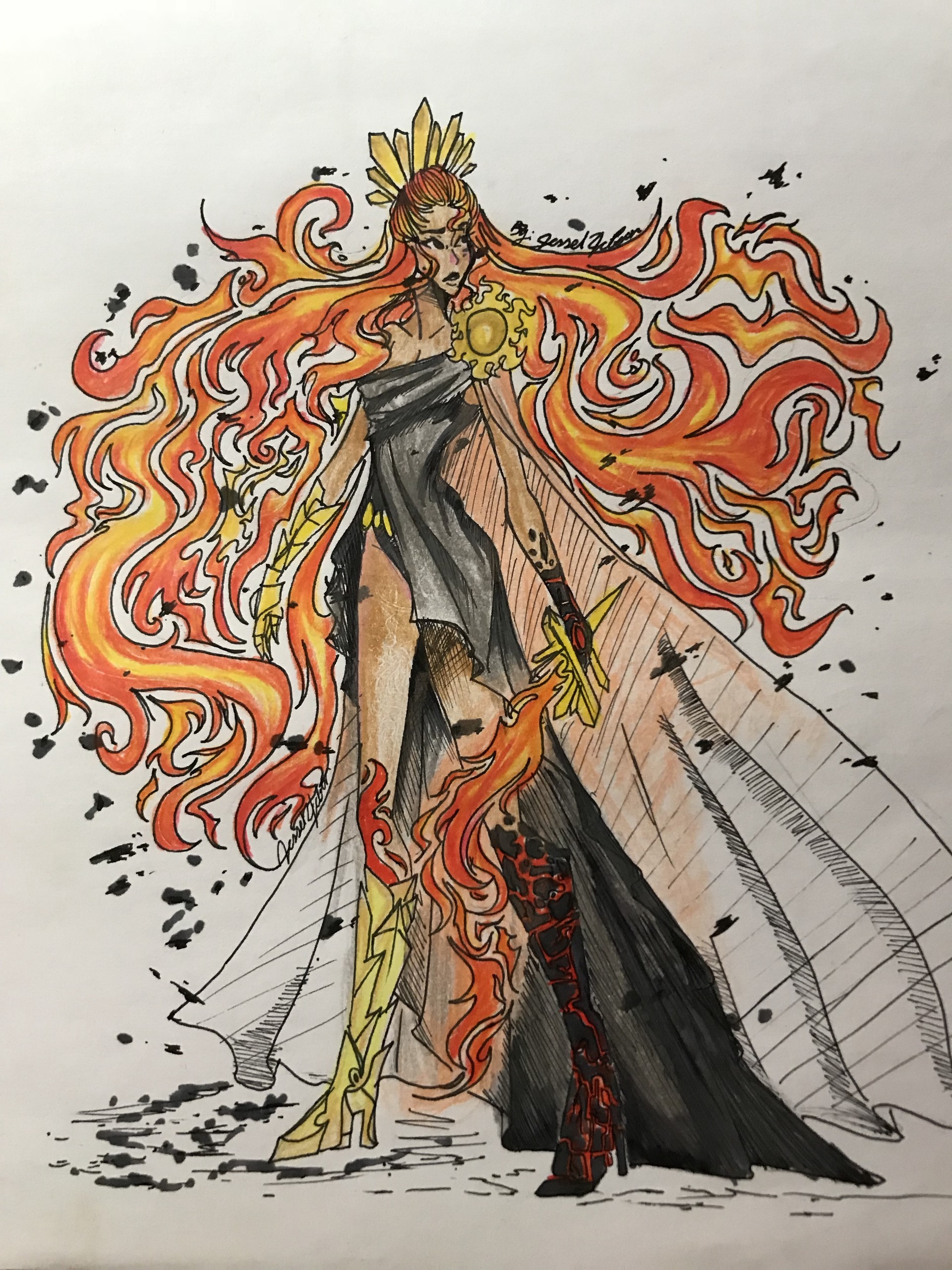 Sketchy Jess - Sun Personification (redraw)