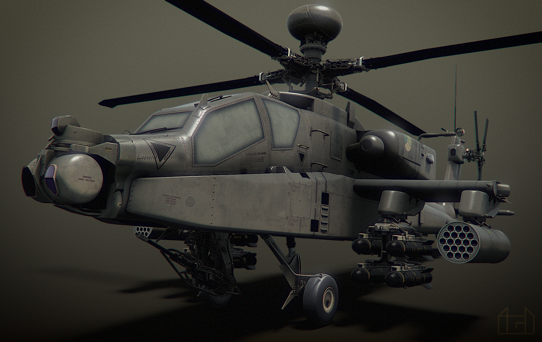 ArtStation - Apache Helicopter