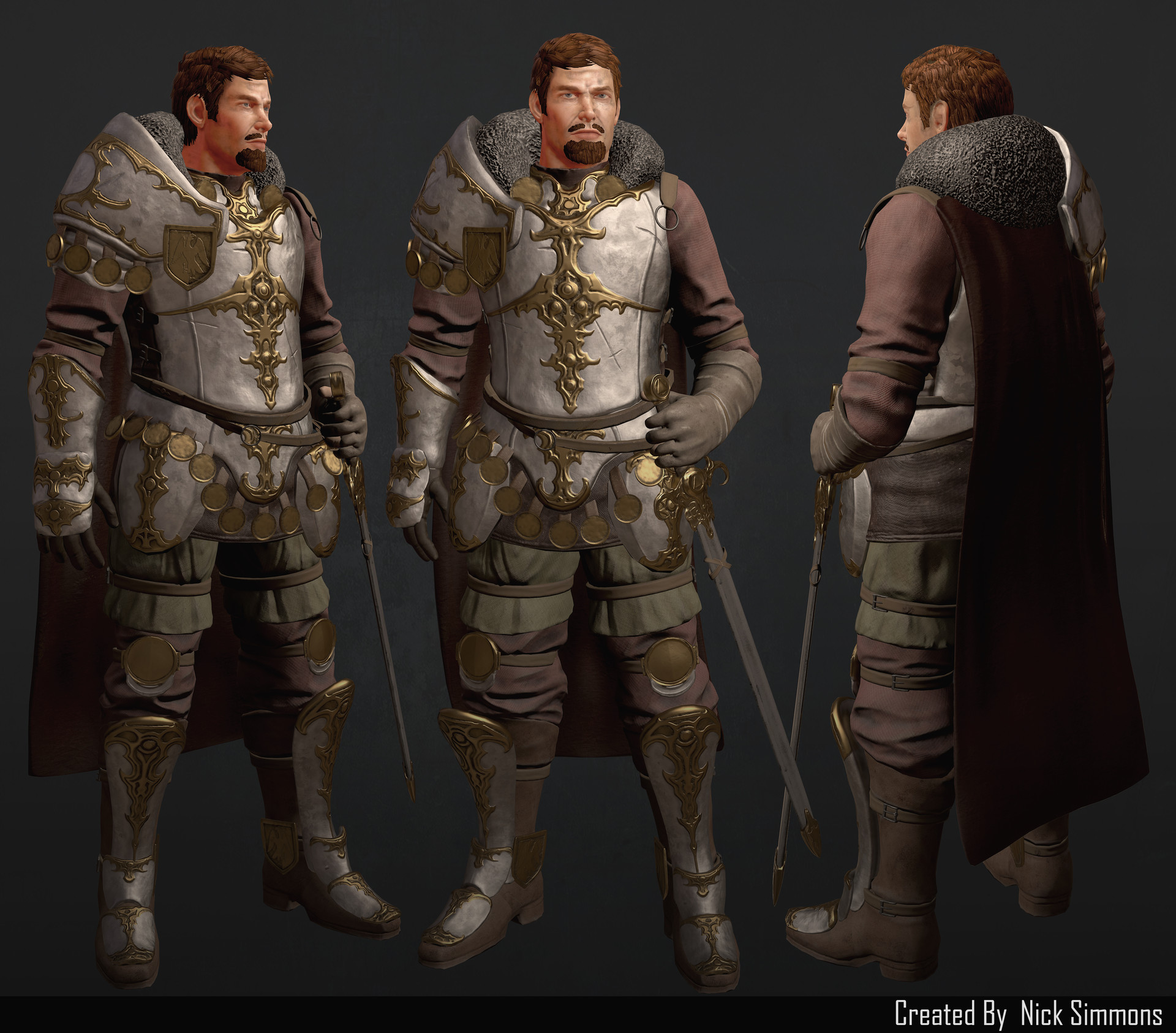 ArtStation - Ex-Knight Character (Real Time), Nicholas Simmons