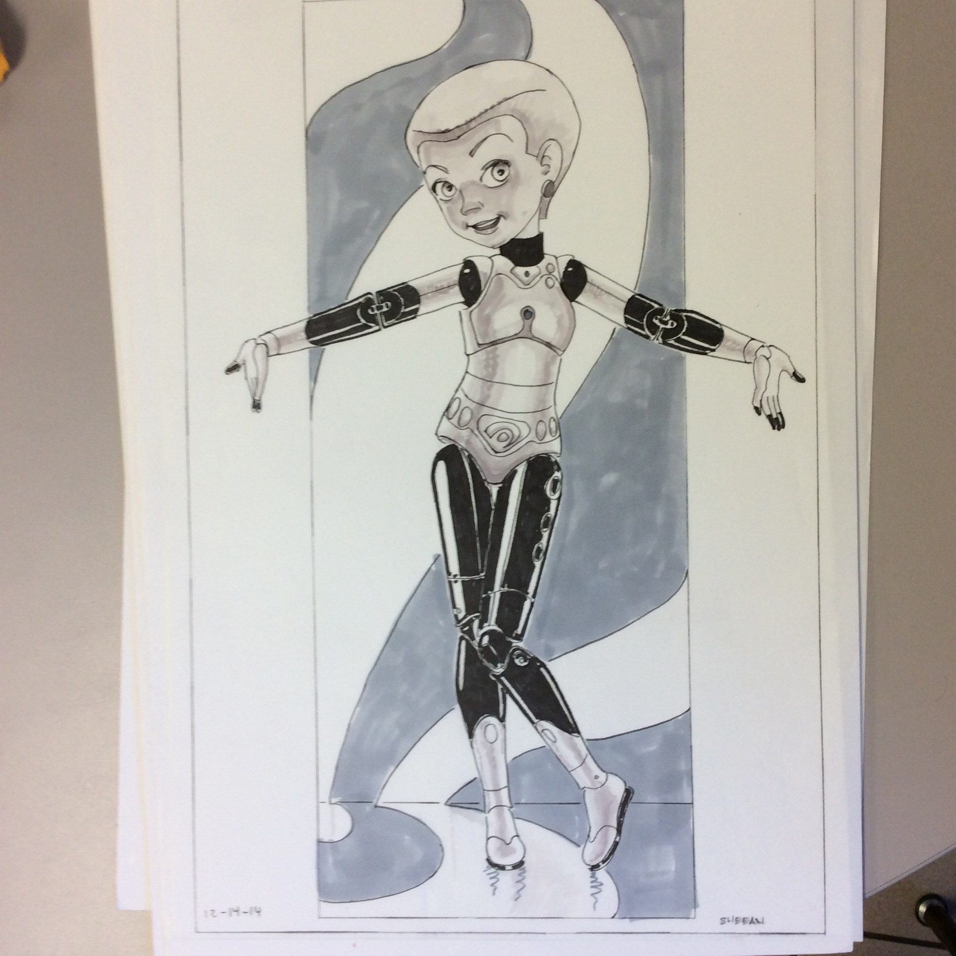 ArtStation - Gray tone felt marker rendering