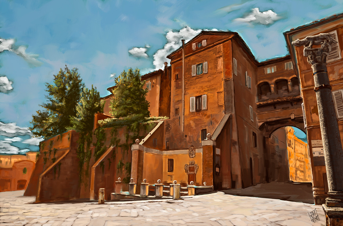 ArtStation - Siena Italy landscape