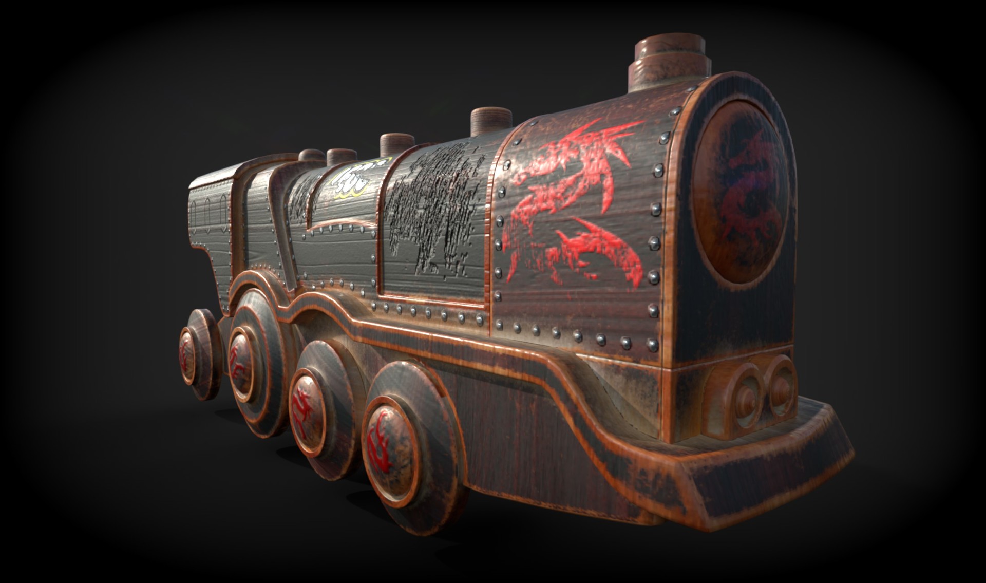 ArtStation - Wooden toy train