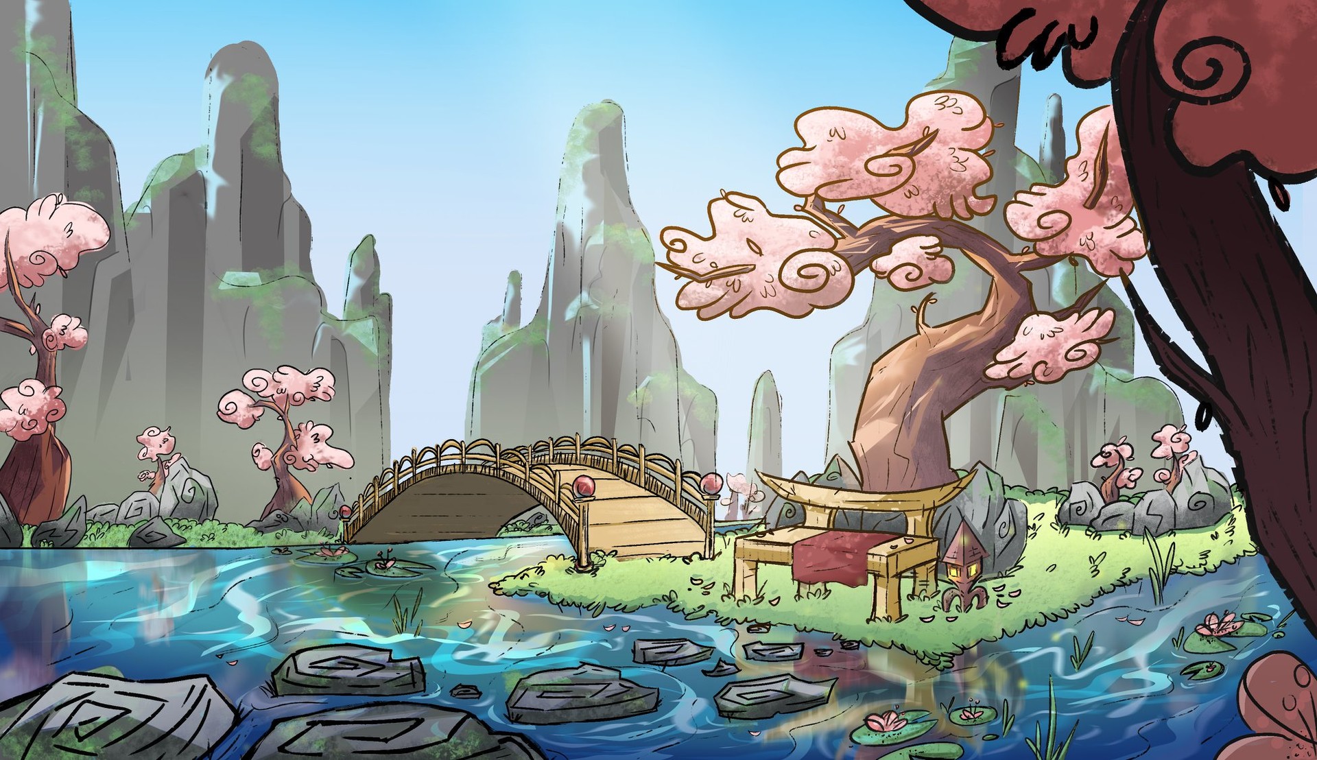 zen garden background