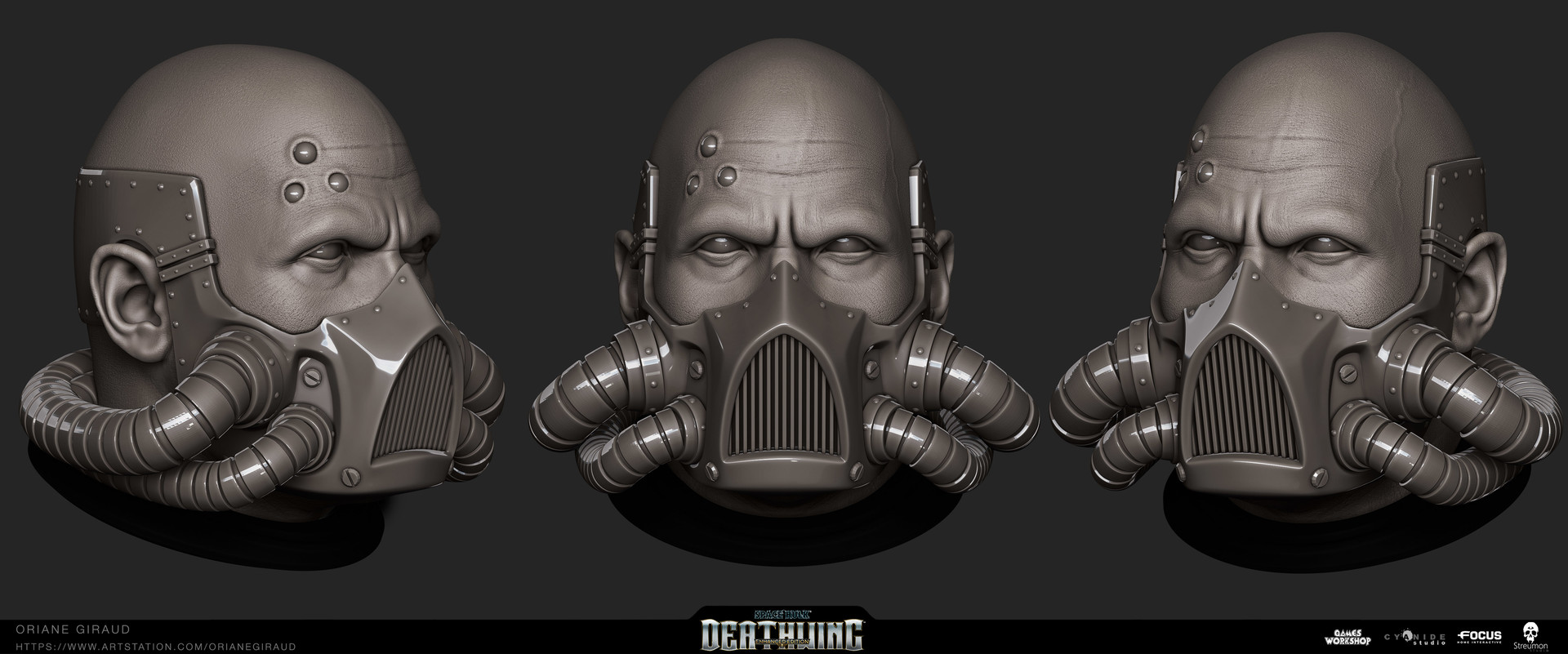 Oriane Giraud - Space Hulk Deathwing - Librarian Heads